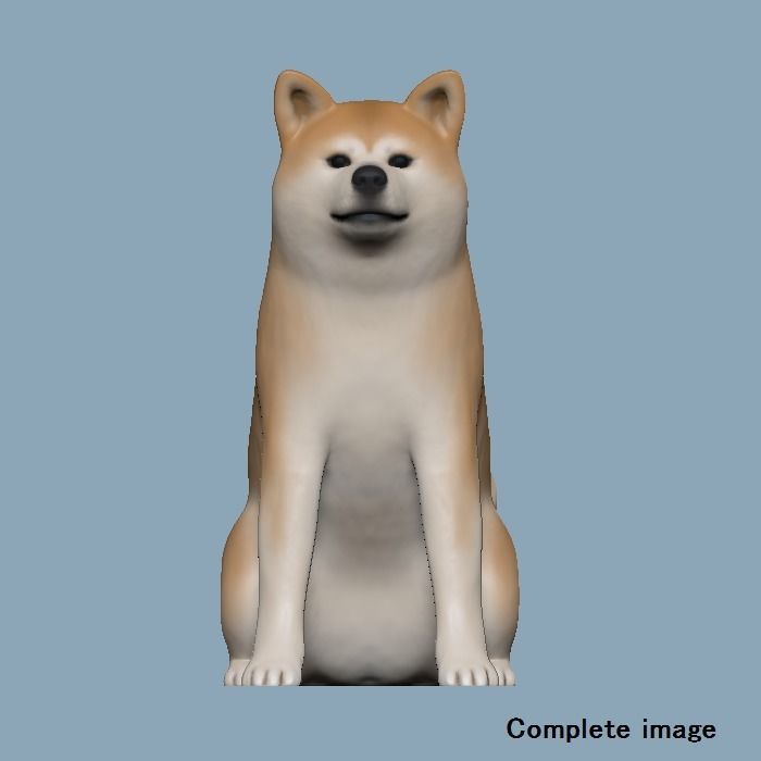 Akita dog miniature 3D model 3D printable | CGTrader