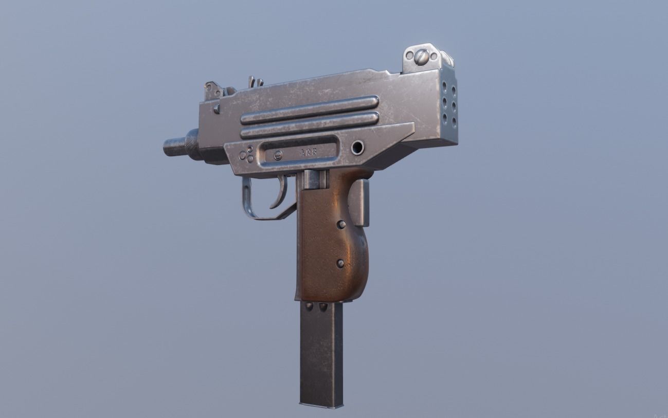 3D model micro uzi gun VR / AR / low-poly | CGTrader