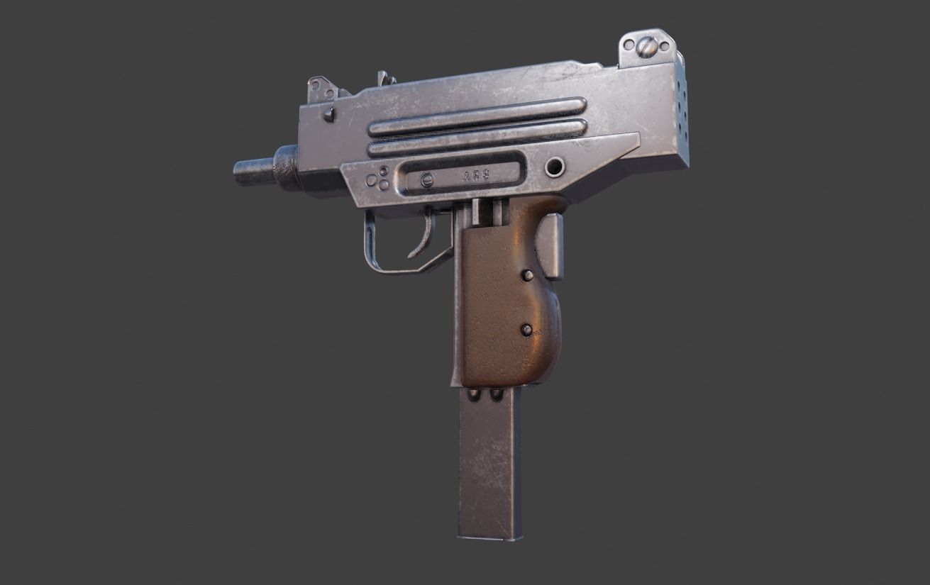 3D model micro uzi gun VR / AR / low-poly | CGTrader