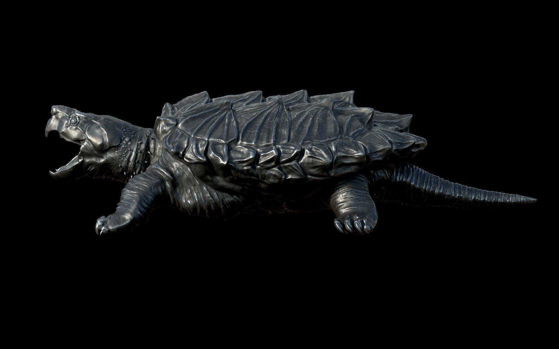 Alligator snapping turtle 3D model 3D printable | CGTrader