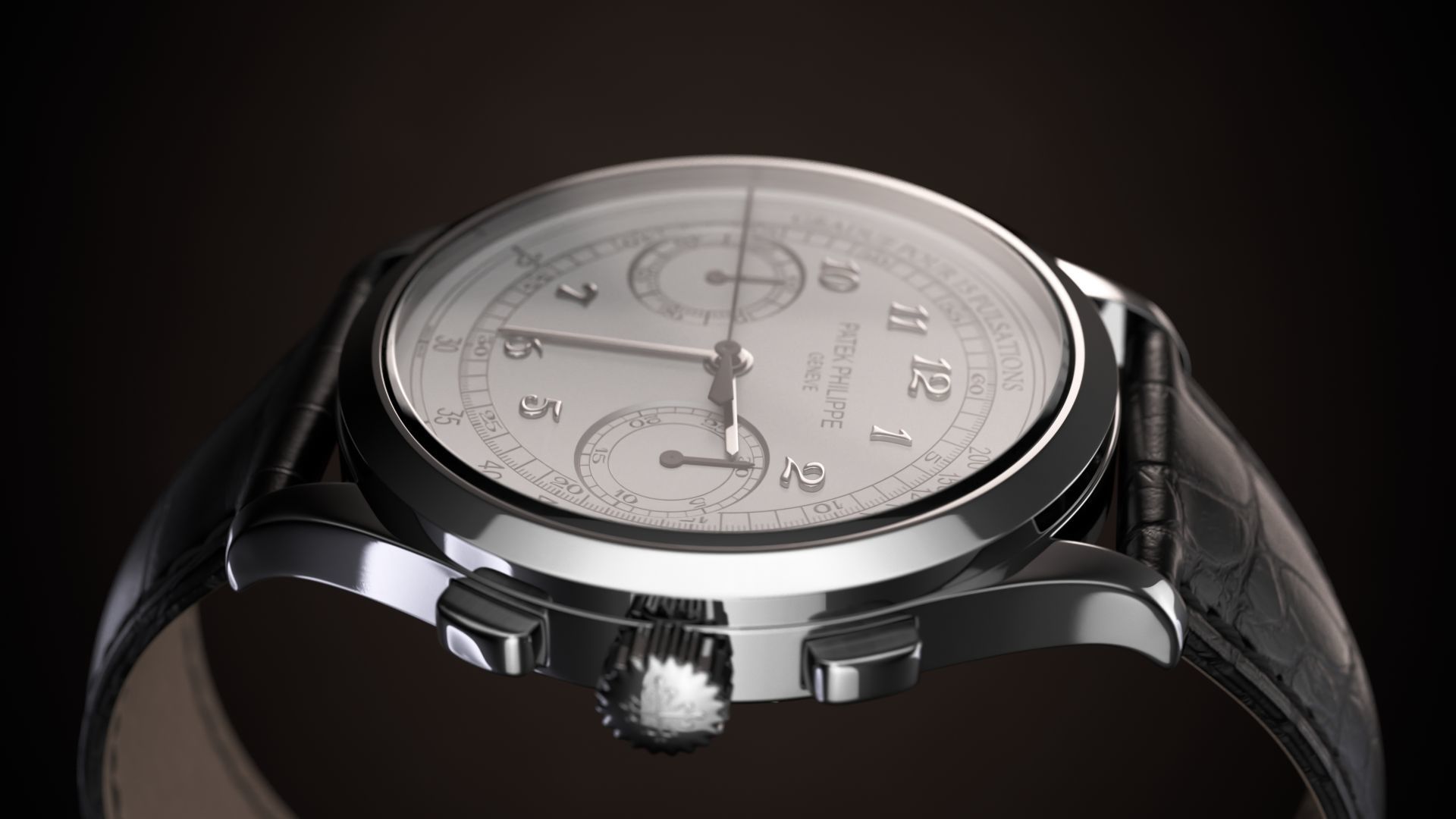 Watch Patek Phillippe 3D model rigged | CGTrader