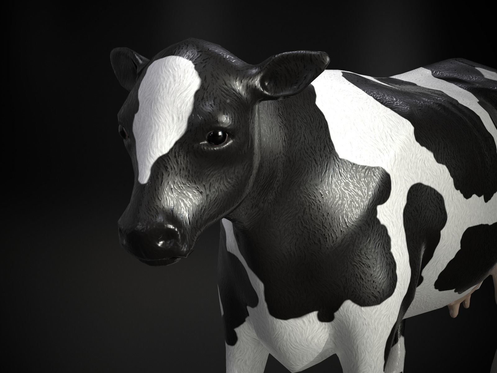 3D model Plastic Cow Figure PBR VR / AR / low-poly | CGTrader
