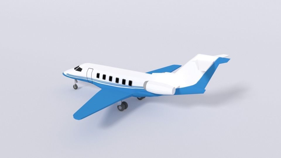 3D model Low Poly Pilatus PC-24 Airplane Jet VR / AR / low-poly | CGTrader