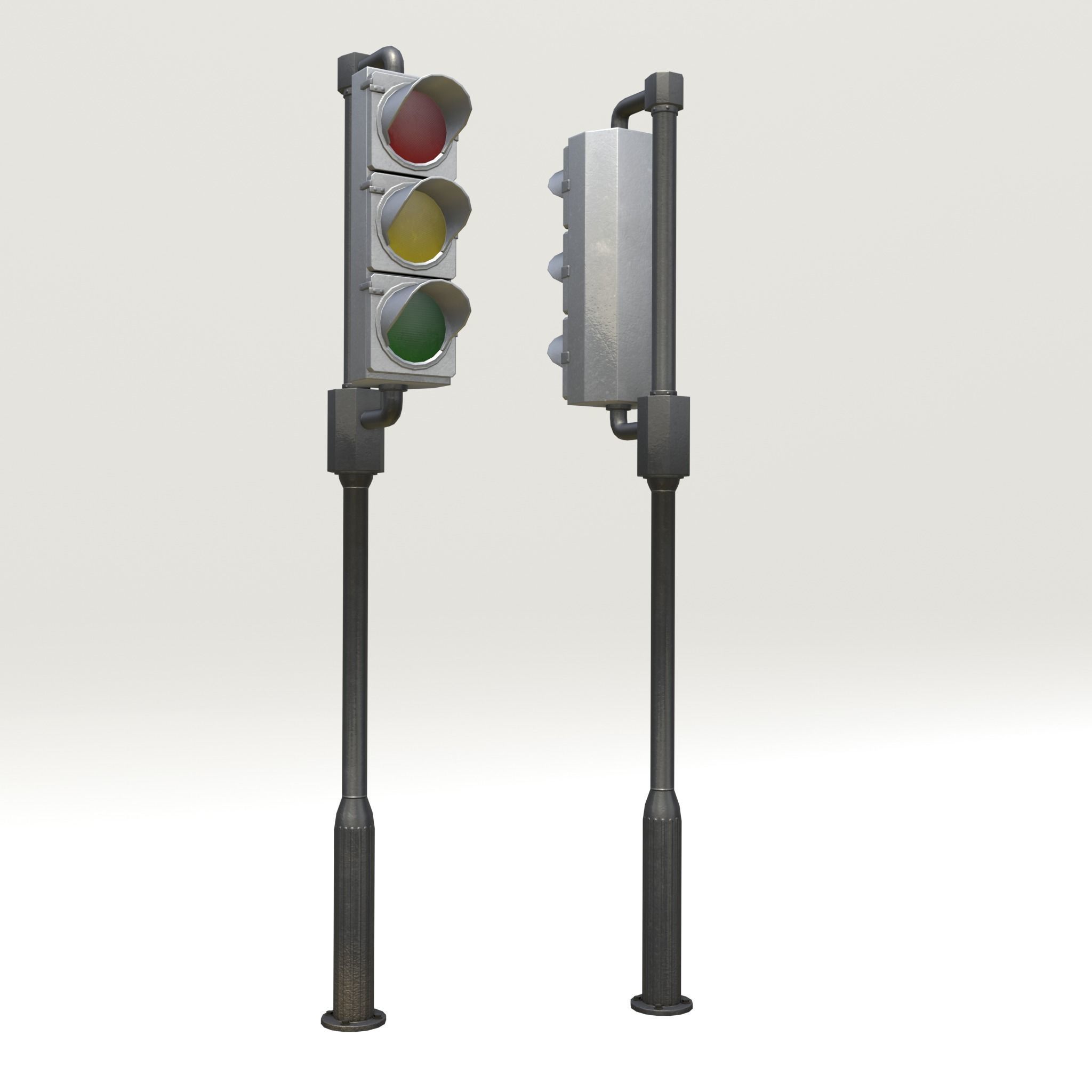3D model Game-ready retro traffic lights - Unity - UE4 VR / AR / low ...