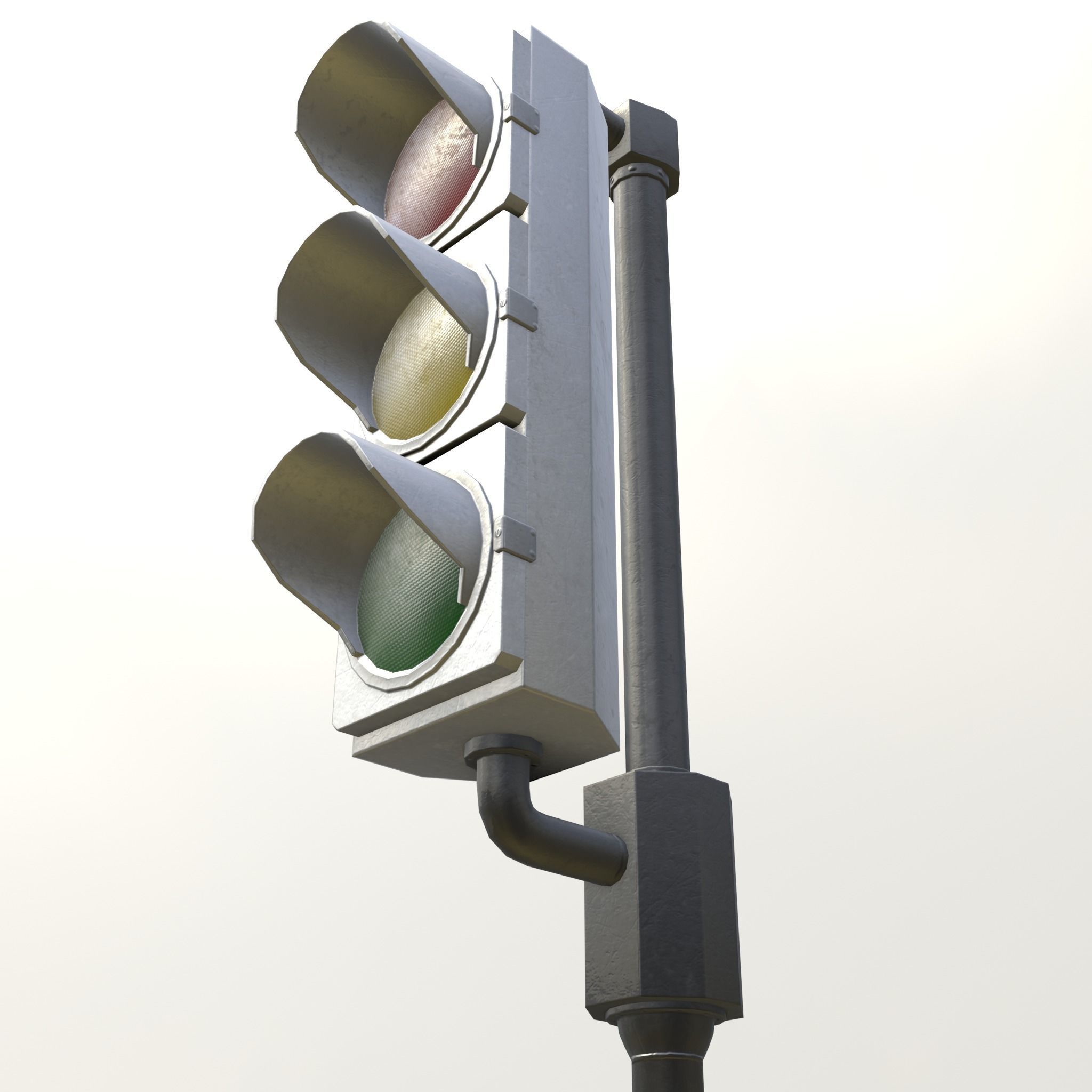 3D model Game-ready retro traffic lights - Unity - UE4 VR / AR / low ...