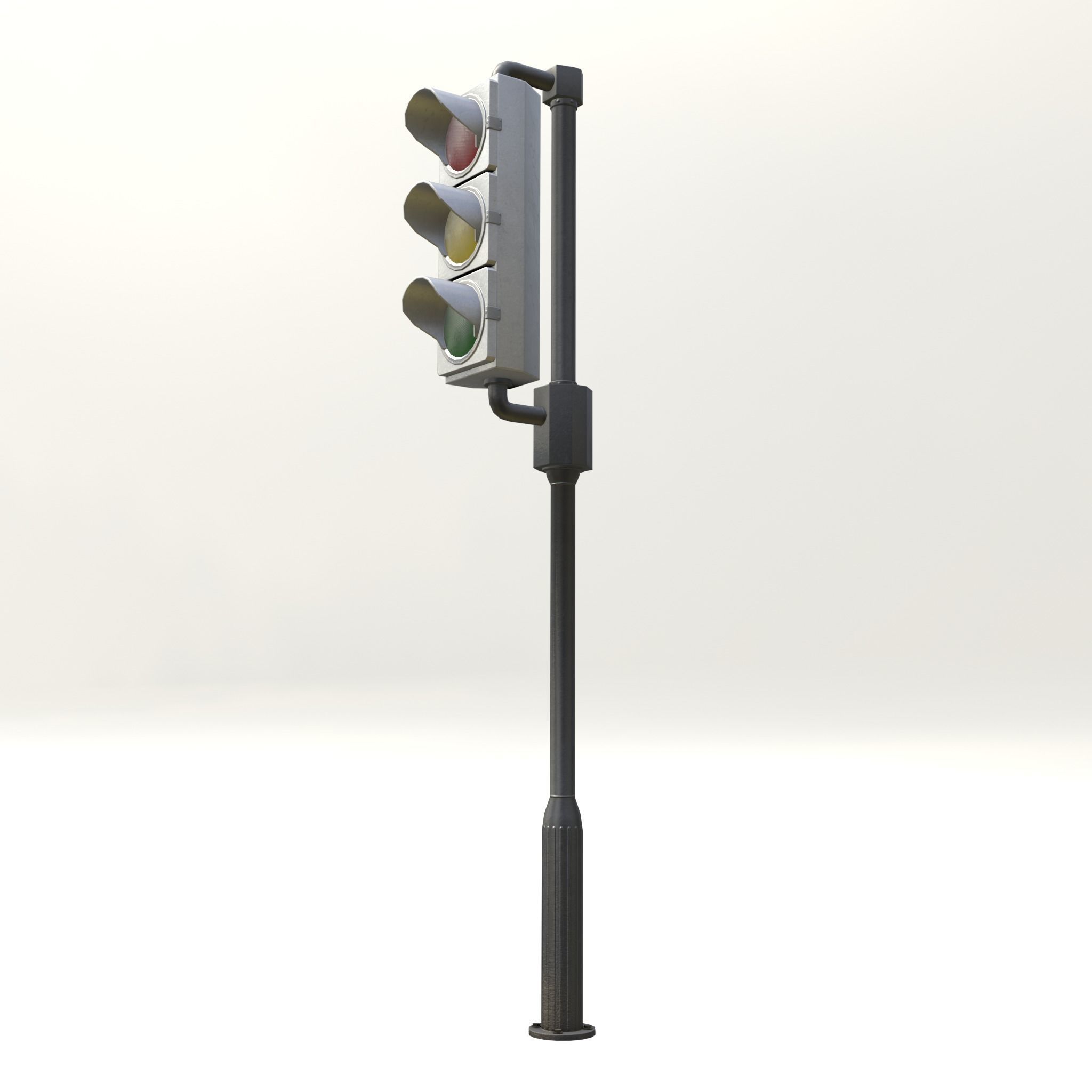 3D model Game-ready retro traffic lights - Unity - UE4 VR / AR / low ...