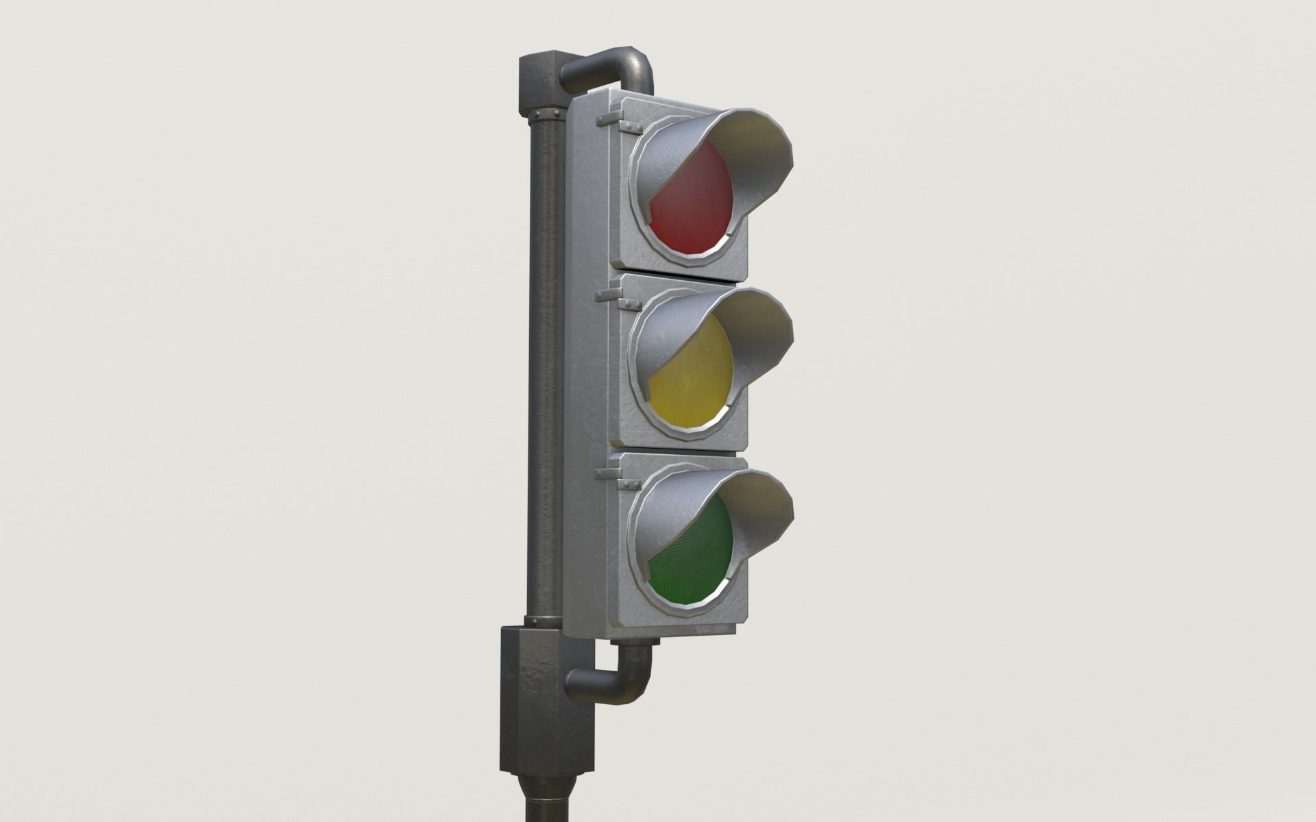 3D model Game-ready retro traffic lights - Unity - UE4 VR / AR / low ...