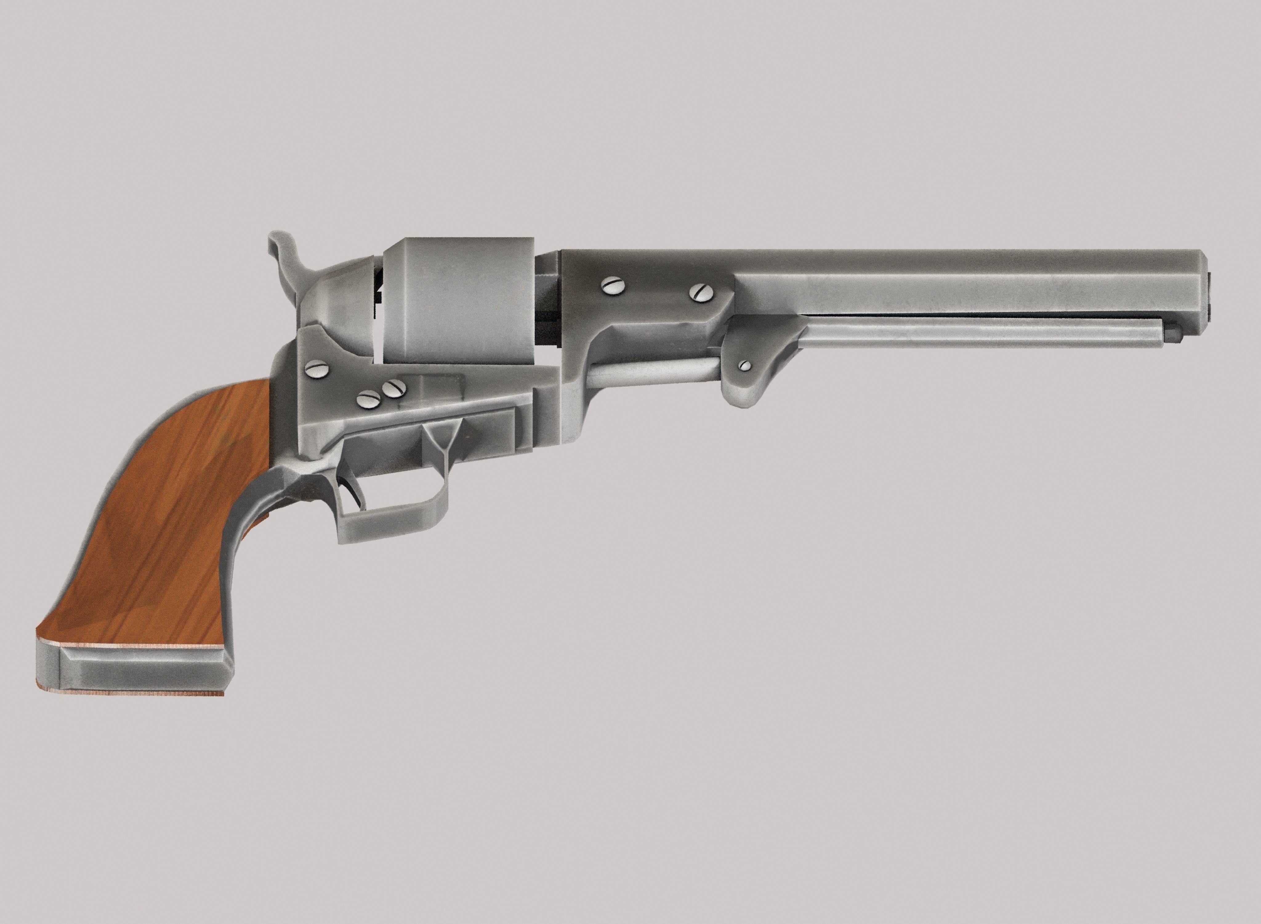 3D model Western shotgun revolver VR / AR / low-poly | CGTrader