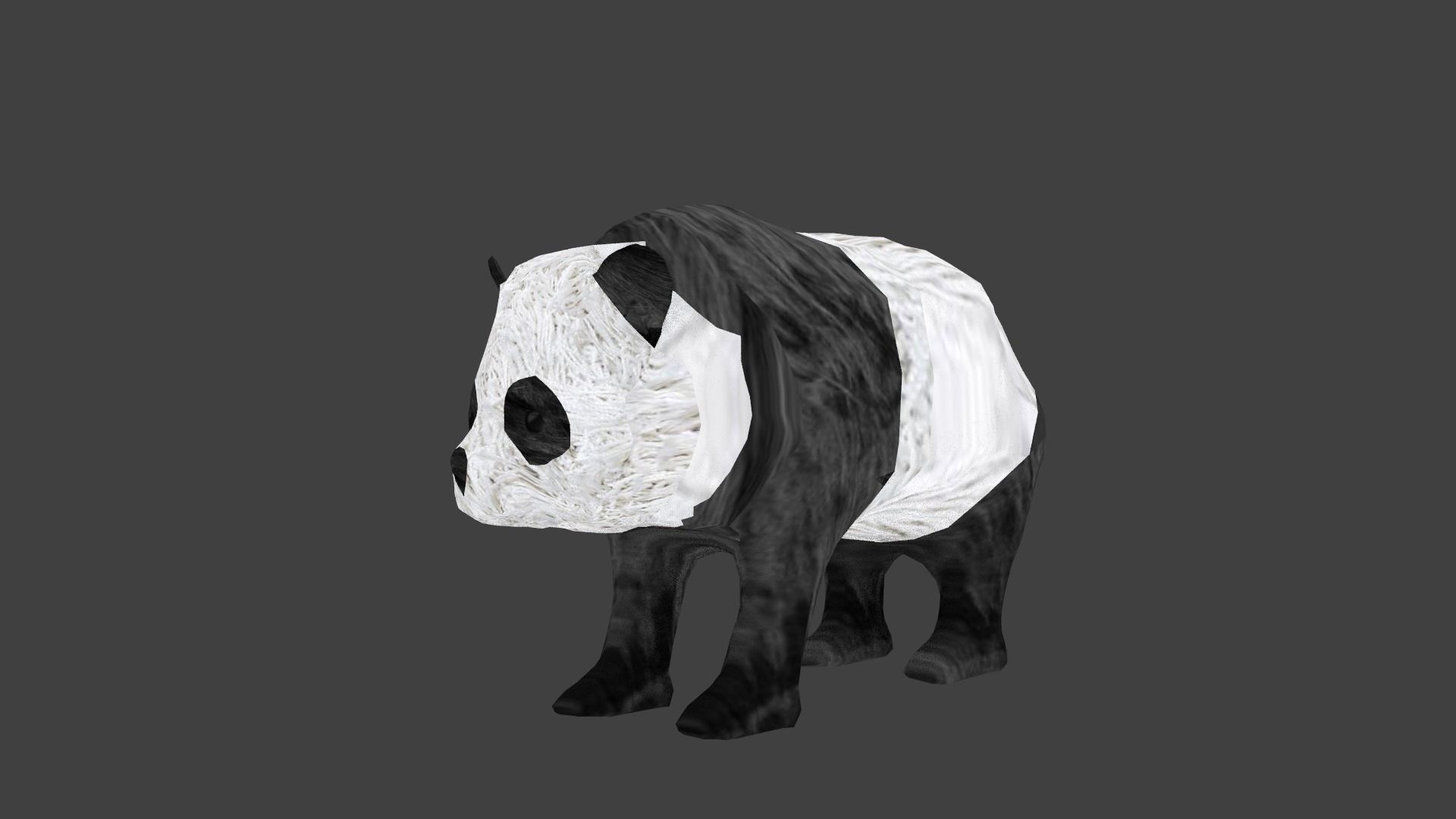 3D model panda made in blender VR / AR / low-poly rigged animated ...