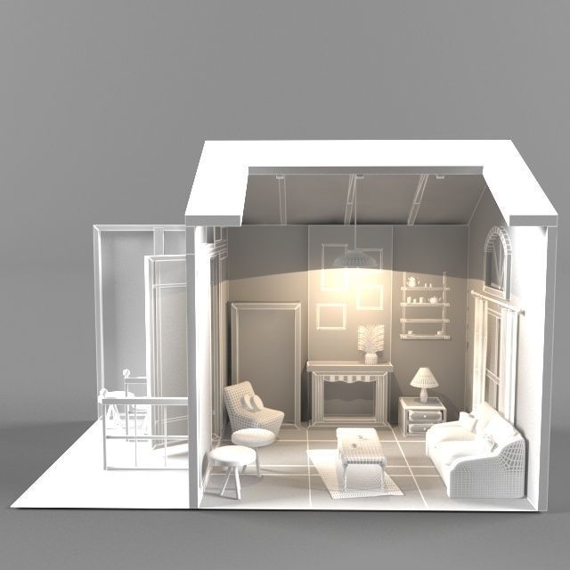 miniature house 3D model | CGTrader