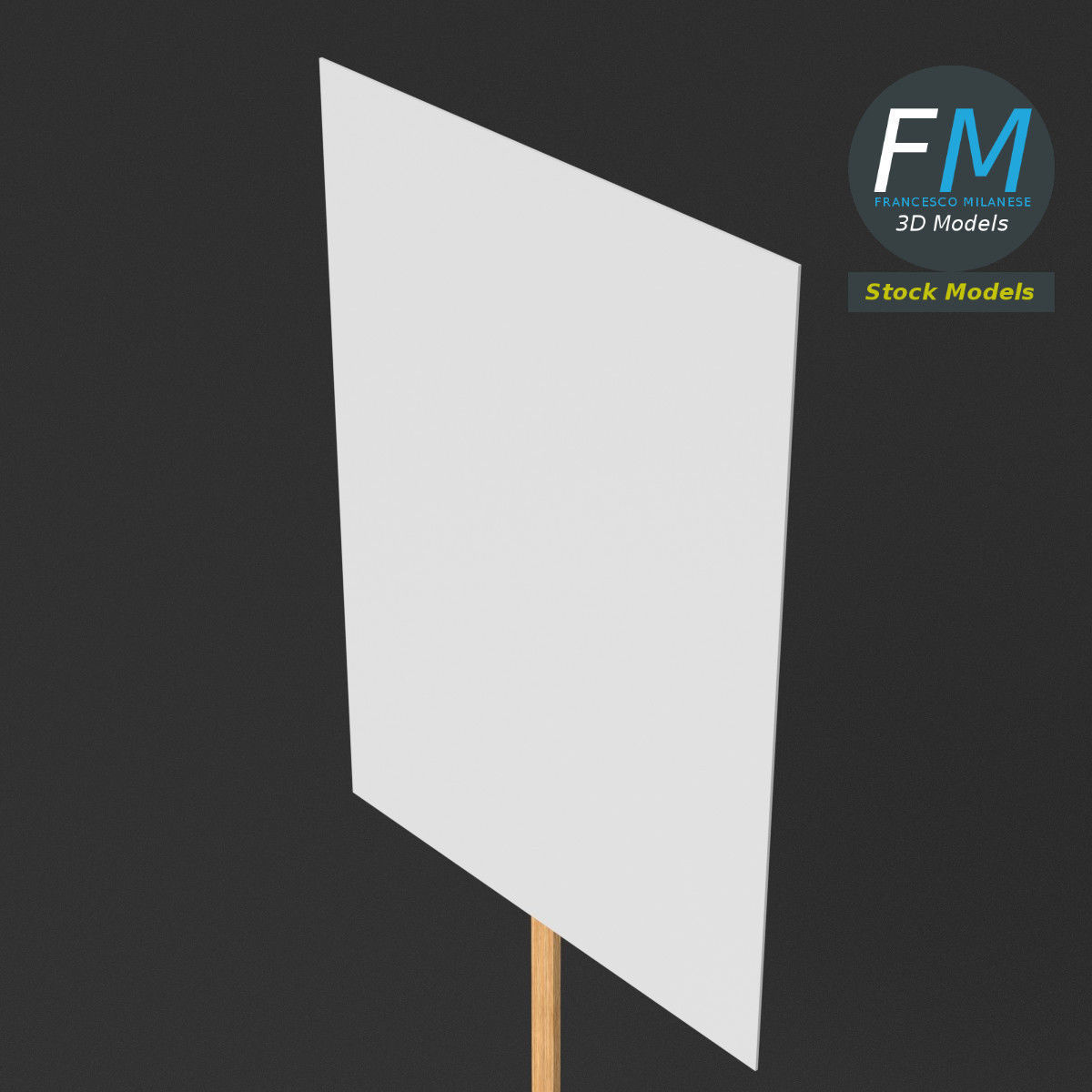 Handheld protest sign 3D model | CGTrader