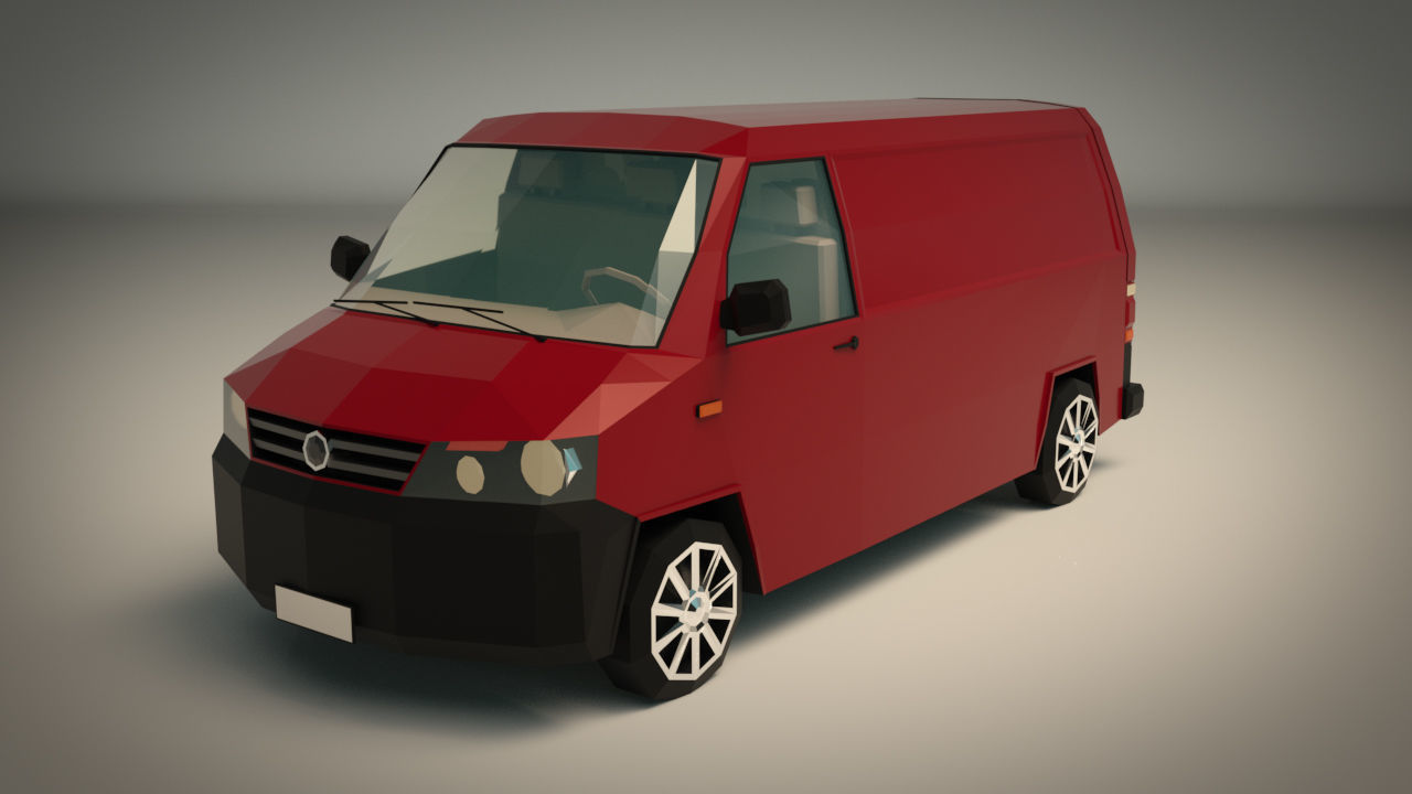 3D model Low Poly Transporter Van 04 VR / AR / low-poly | CGTrader