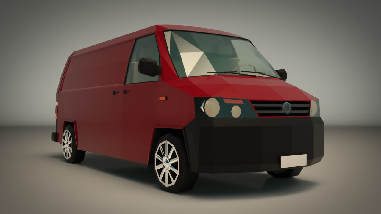 3D model Low Poly Transporter Van 04 VR / AR / low-poly | CGTrader