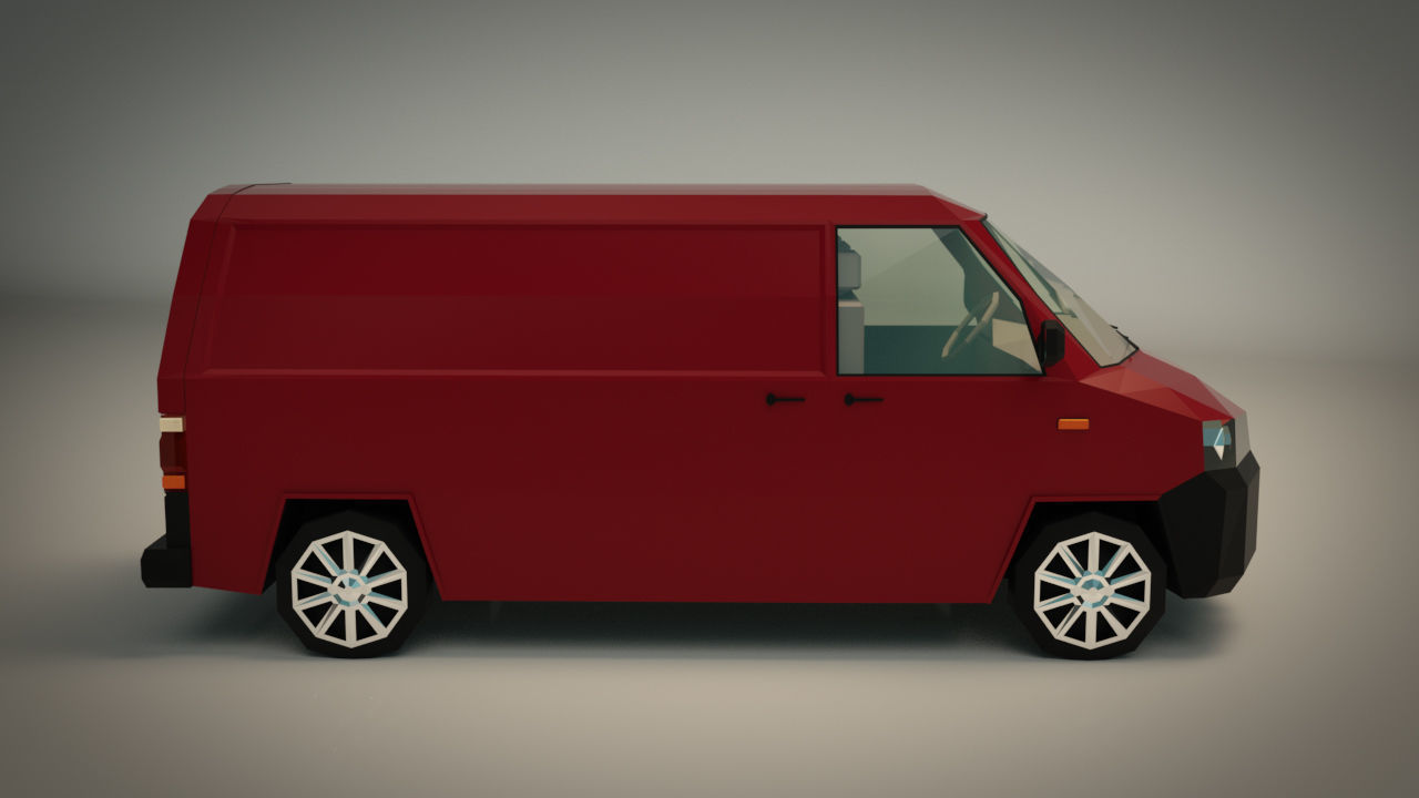 3D model Low Poly Transporter Van 04 VR / AR / low-poly | CGTrader