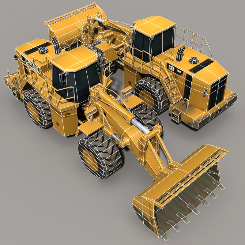 3D model Loader bulldozer VR / AR / low-poly | CGTrader