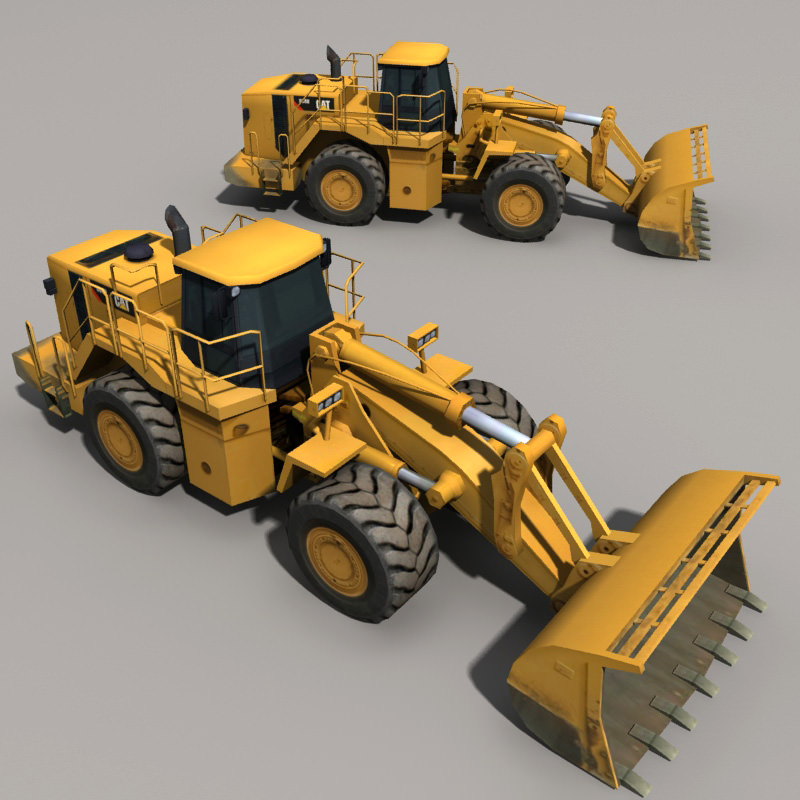 3D model Loader bulldozer VR / AR / low-poly | CGTrader