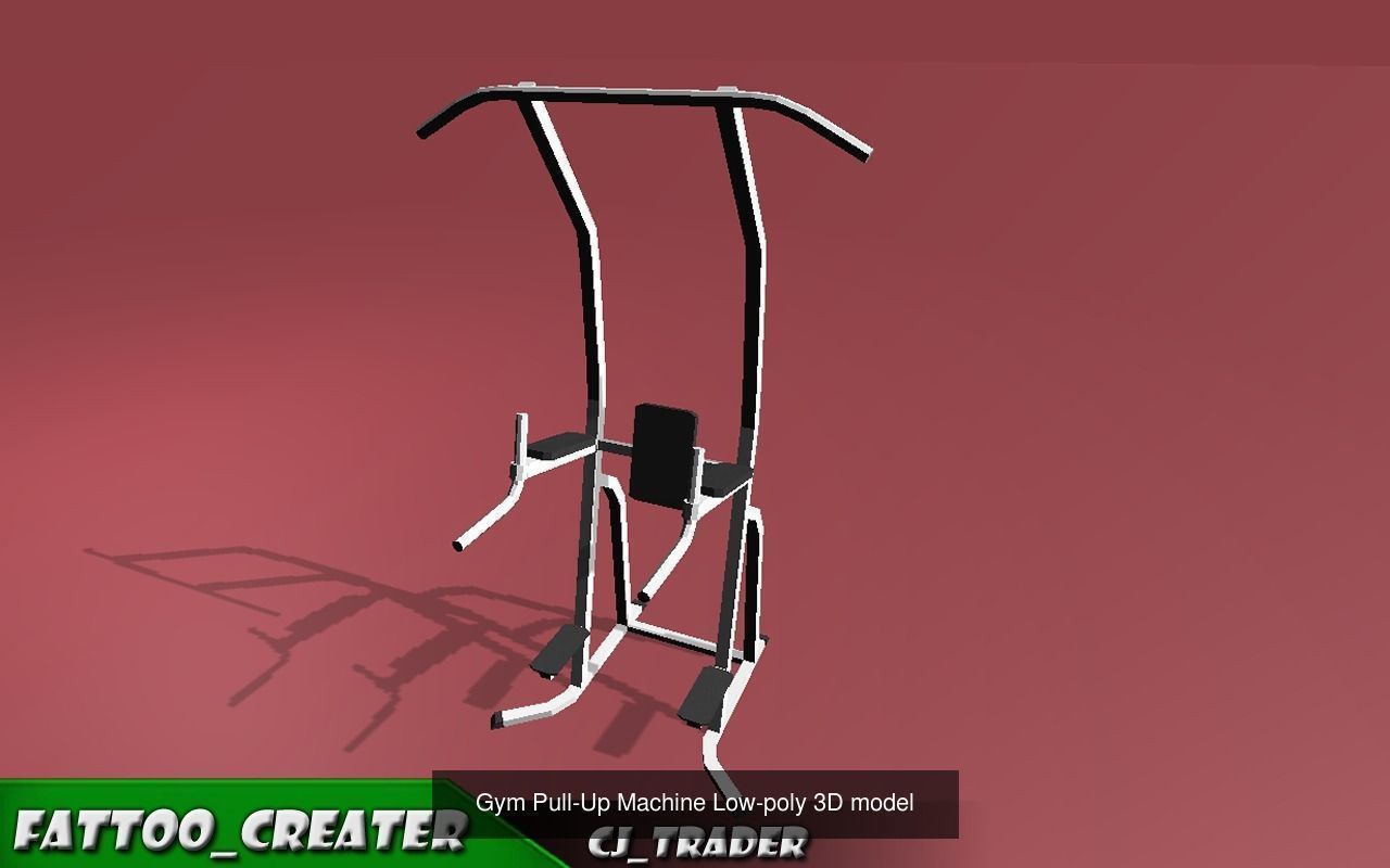 Gym Workout Equipment collection low poly 3d model VR / AR / low-poly ...