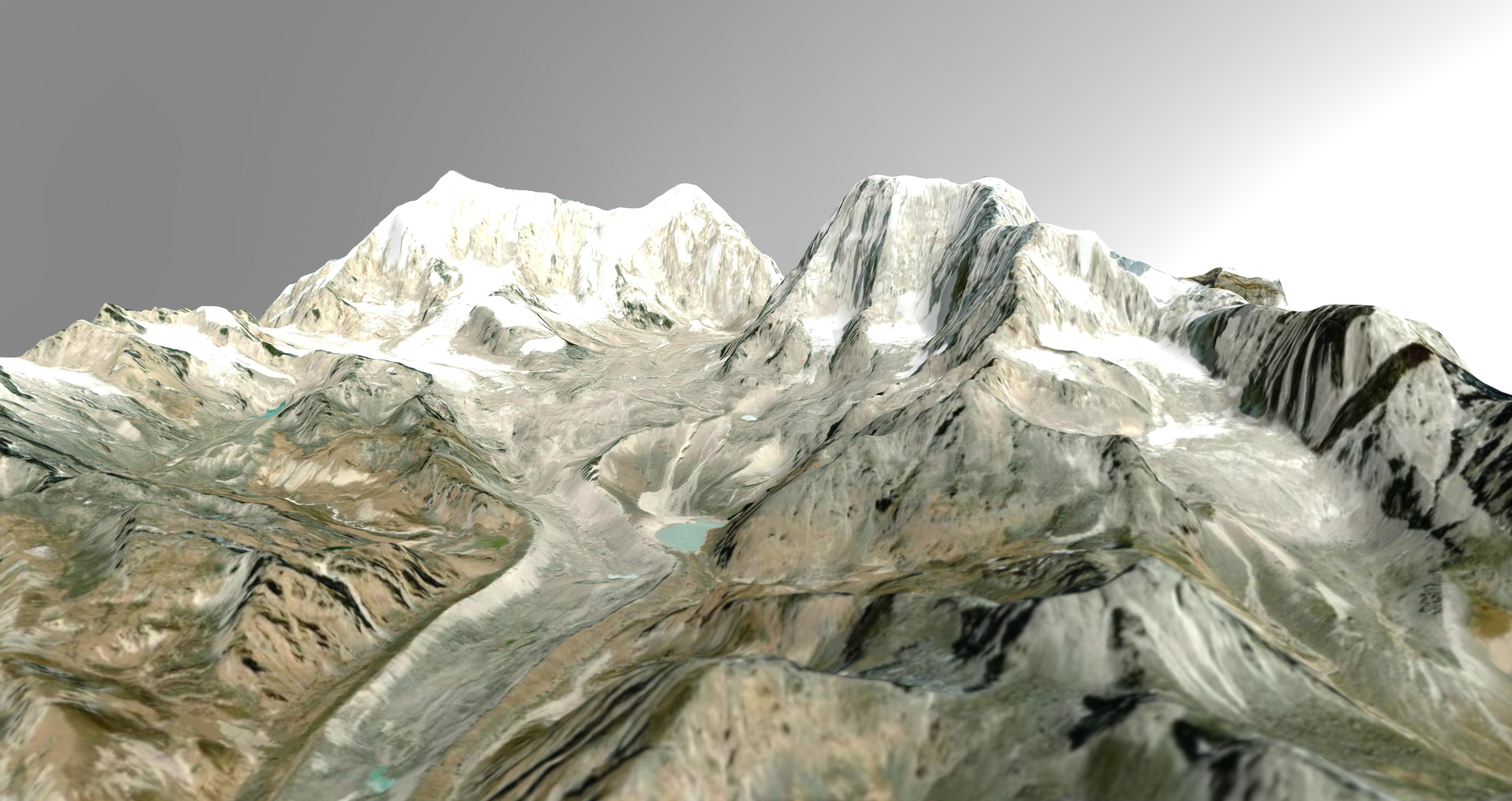 Mountain Valley Nepal free 3D model | CGTrader