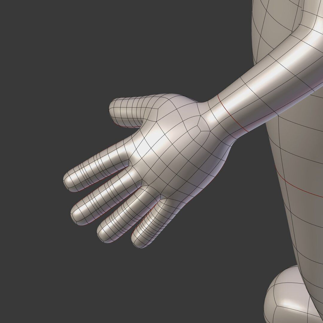 3D model Cartoon White Man - Character - Fat Stickman VR / AR / low ...