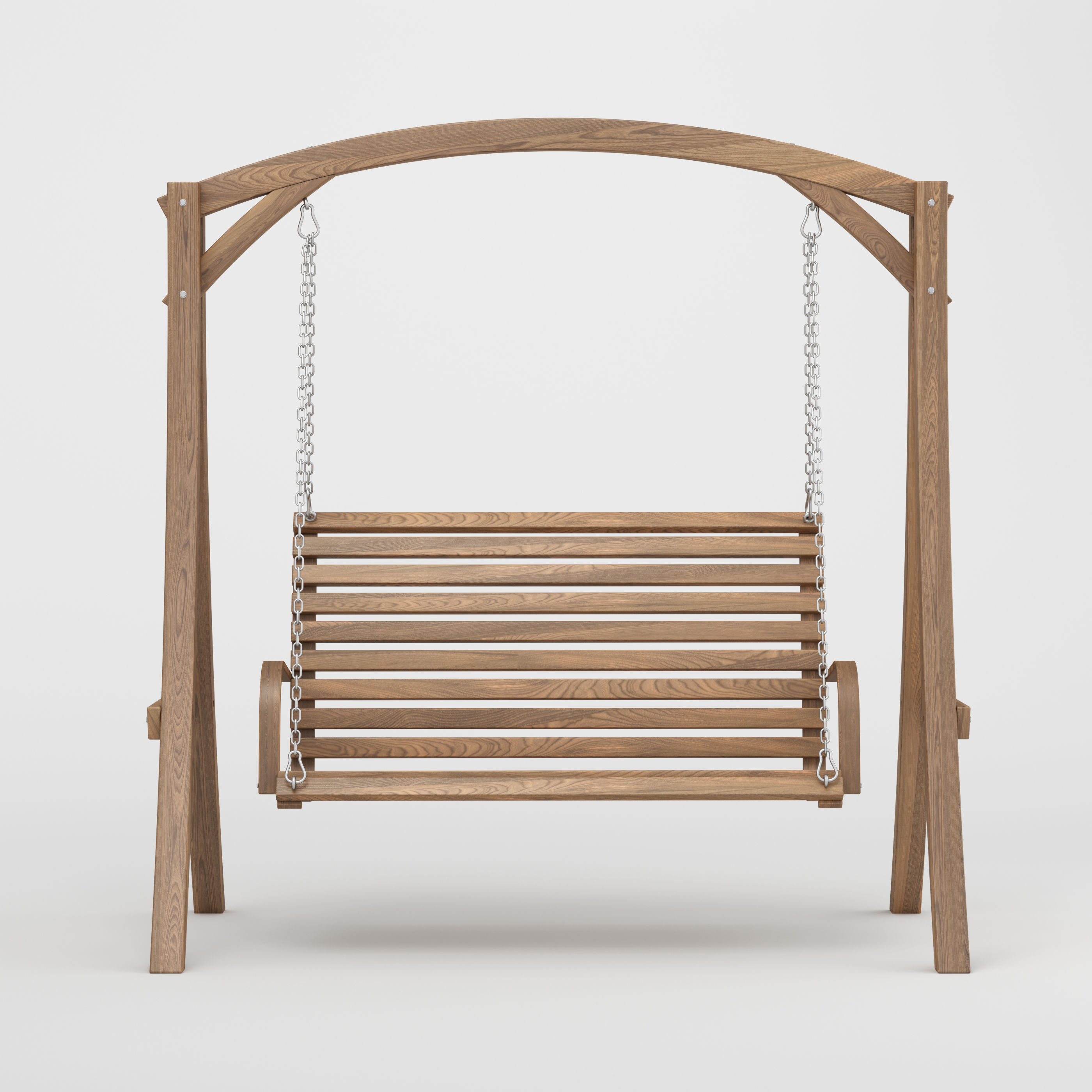 MARLETTE outdoor wood swinging bench and base 3D model | CGTrader