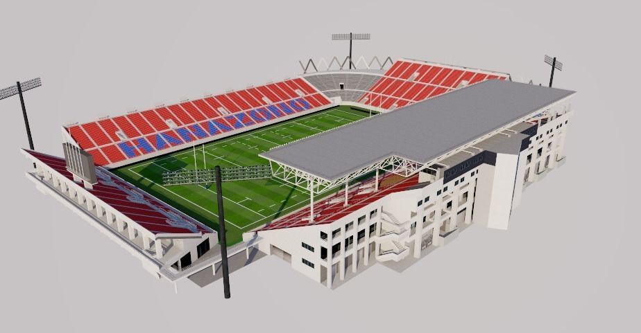 Hanazono Rugby Stadium - Japan 3D model | CGTrader