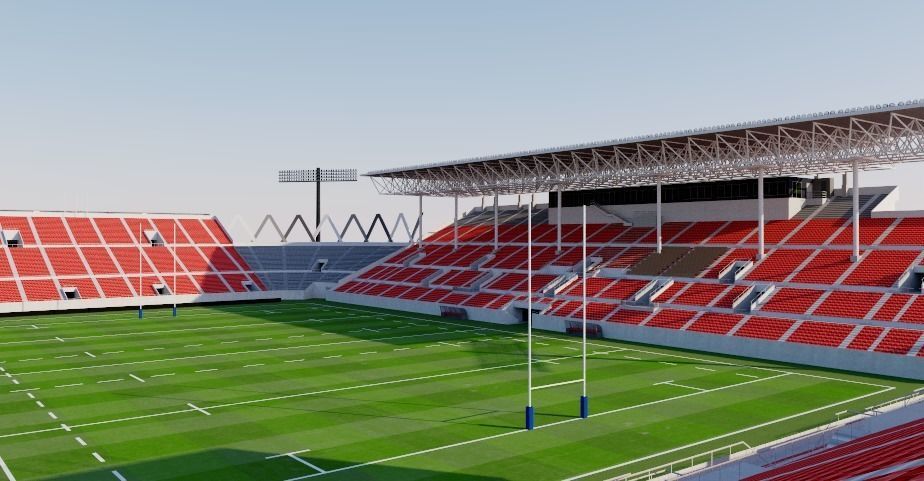 Hanazono Rugby Stadium - Japan 3D model | CGTrader
