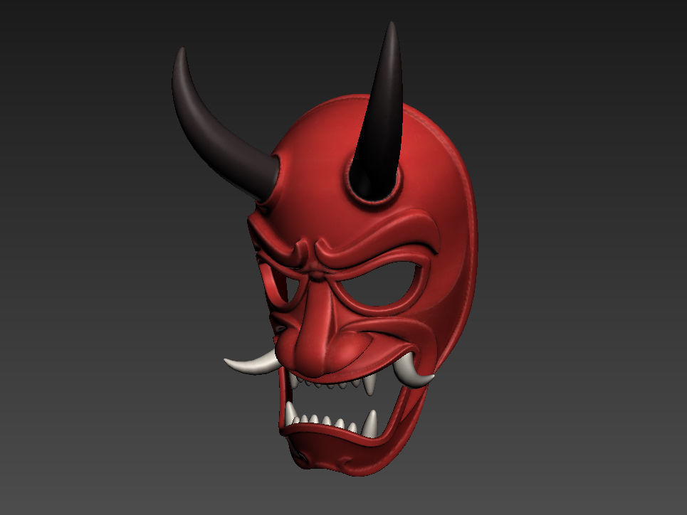 3D model Japanese Demon Mask VR / AR / low-poly | CGTrader