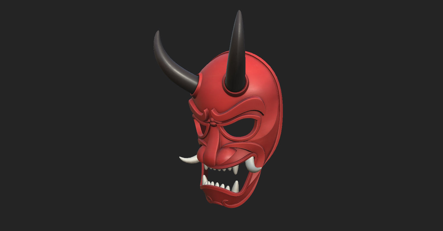 3D model Japanese Demon Mask VR / AR / low-poly | CGTrader