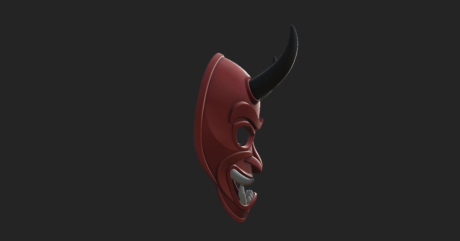 3D model Japanese Demon Mask VR / AR / low-poly | CGTrader