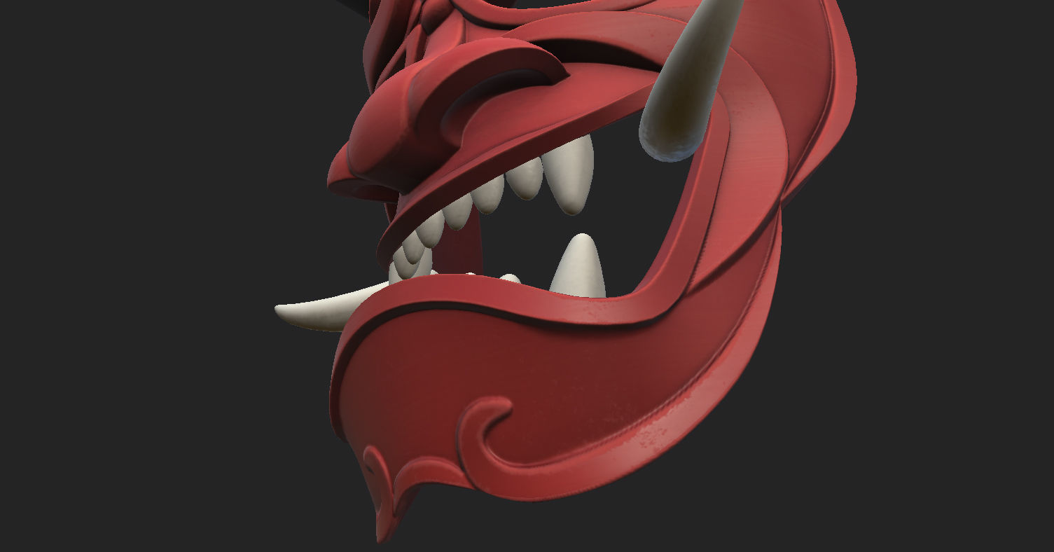 3D model Japanese Demon Mask VR / AR / low-poly | CGTrader