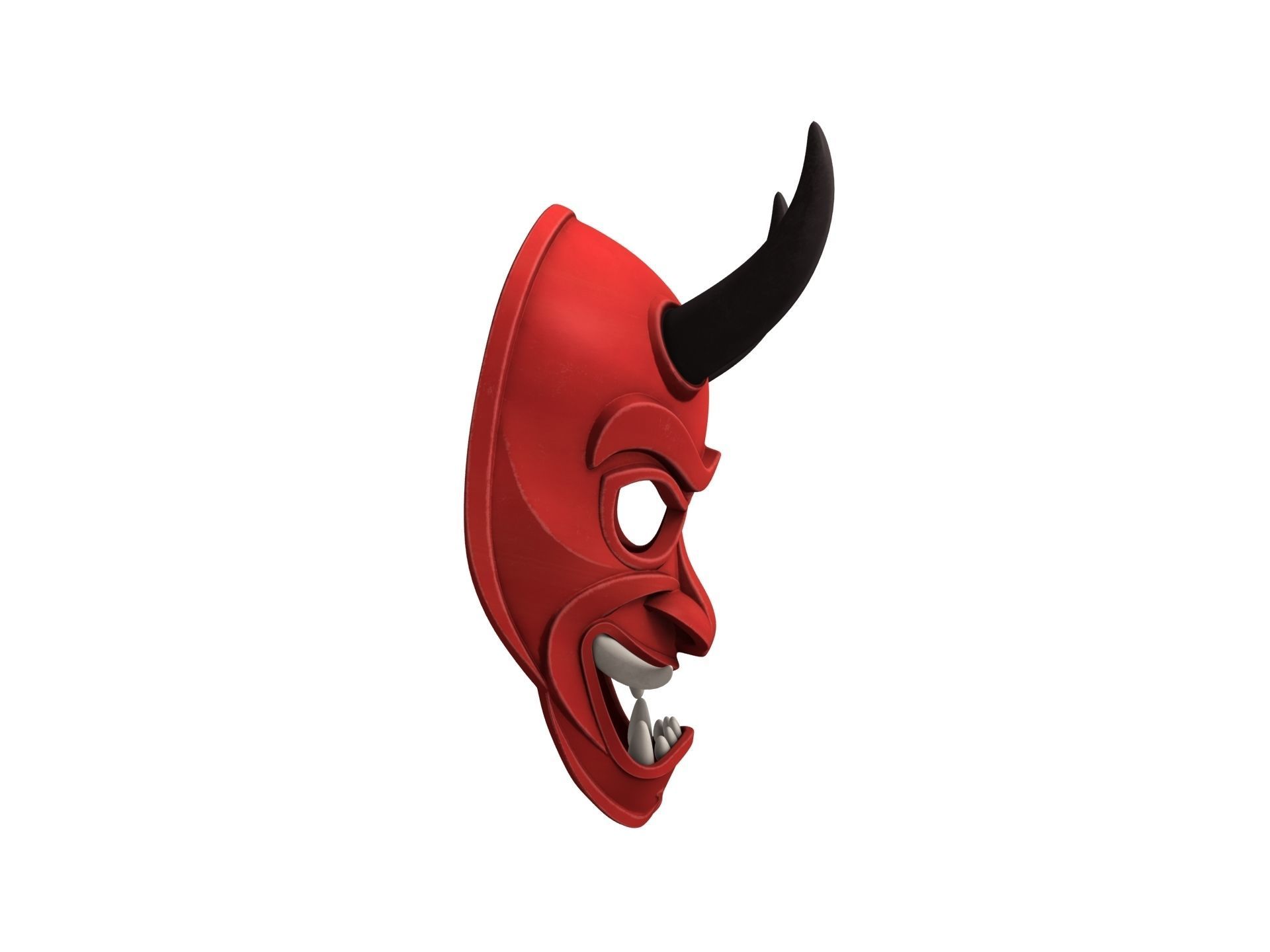3D model Japanese Demon Mask VR / AR / low-poly | CGTrader