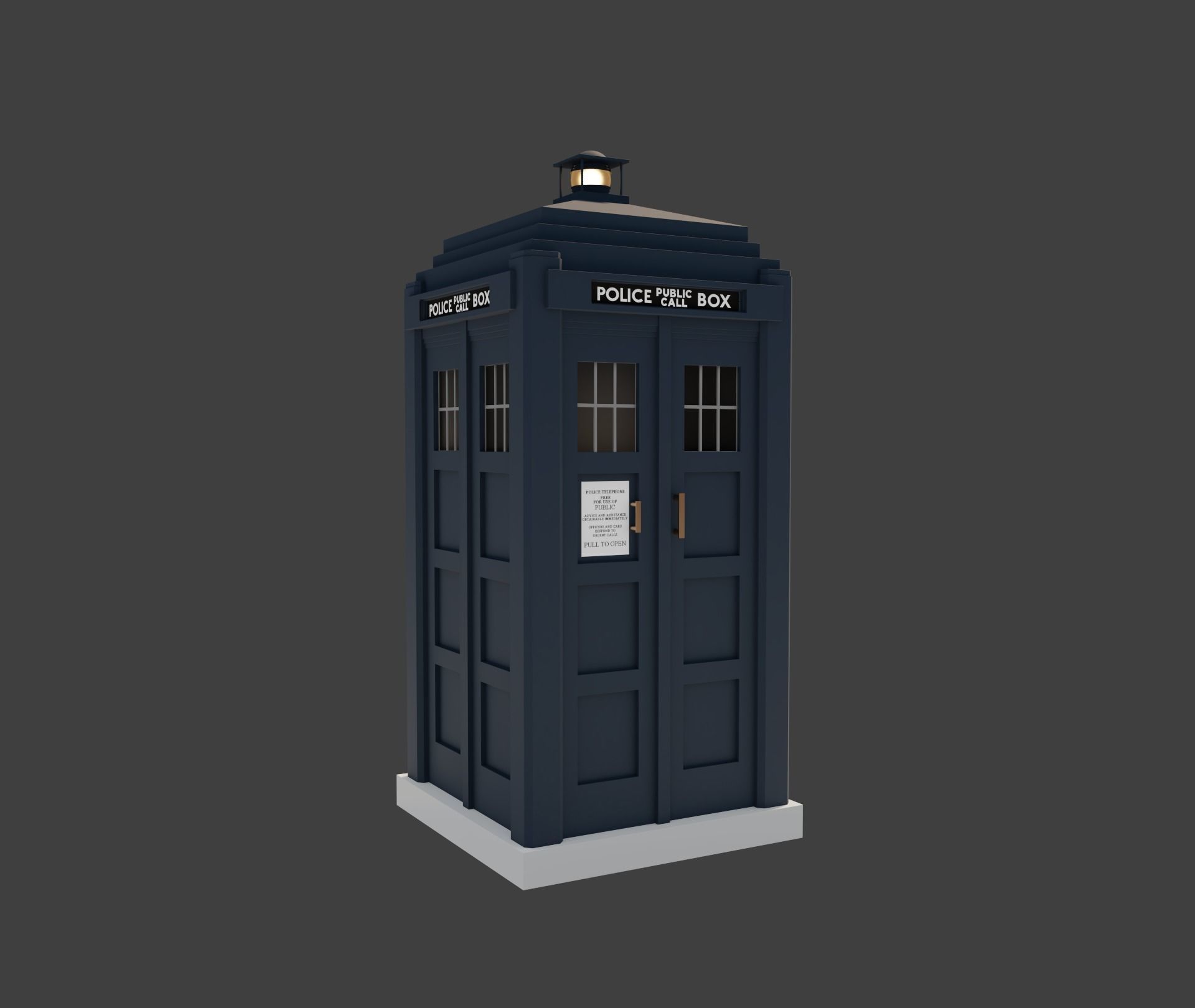 police-box police box 3D model | CGTrader
