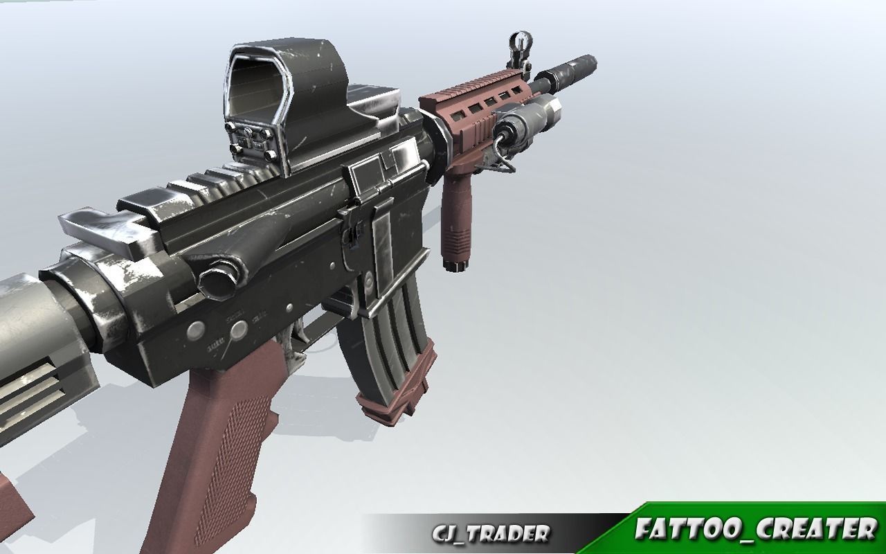 3D model Modern Assault rifle special 3d model VR / AR / low-poly ...