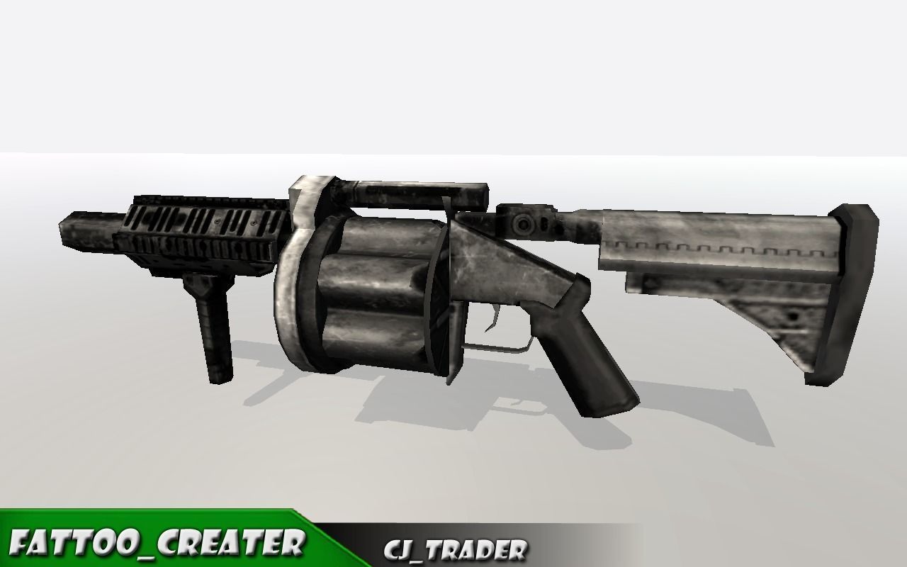 3D model M32 Gun - Grenade Launcher Low-poly 3D model VR / AR / low ...