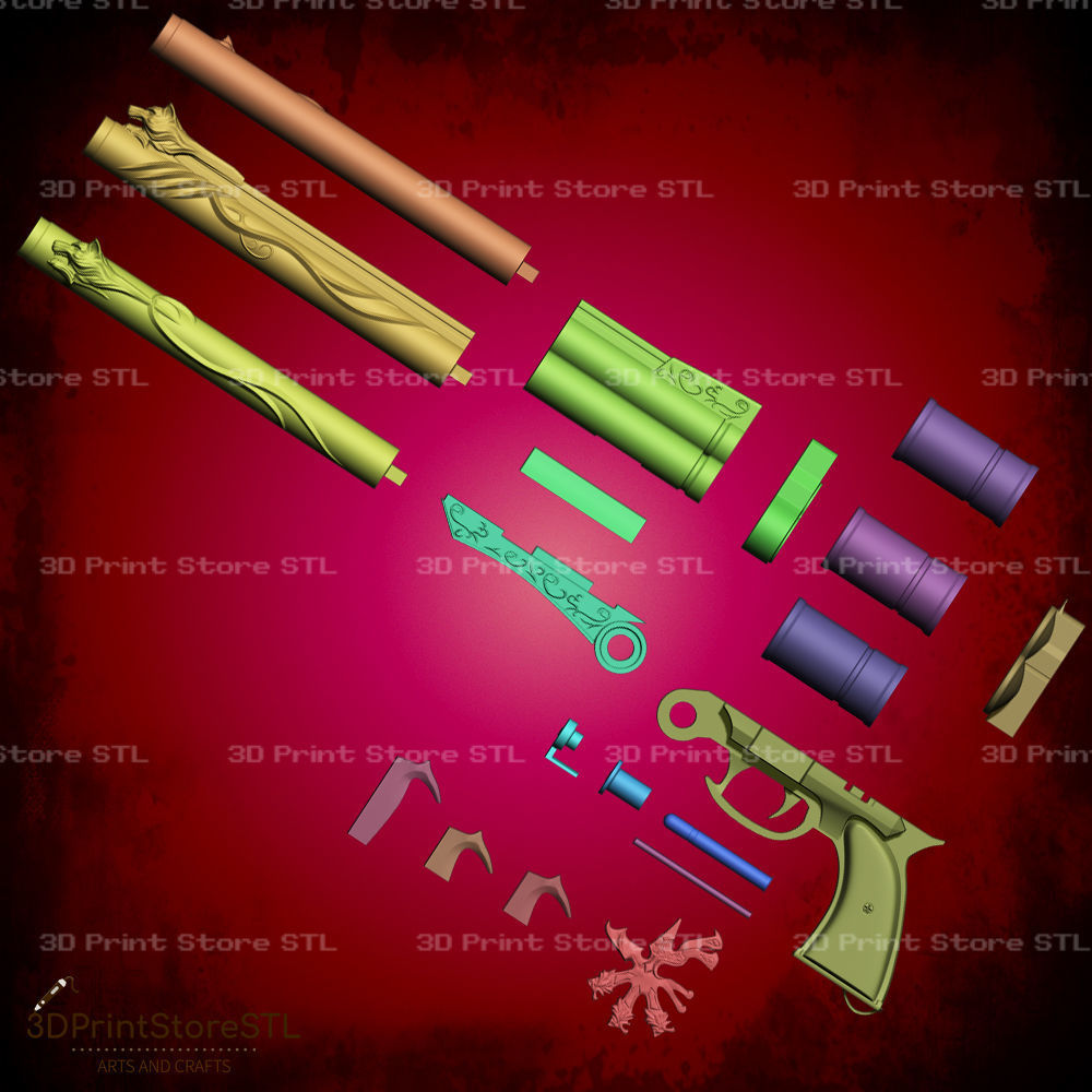 Vincent Valentine cerberus gun Cosplay Final Fantasy - STL File 3D ...