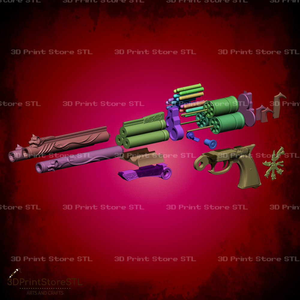 Vincent Valentine cerberus gun Cosplay Final Fantasy - STL File 3D ...