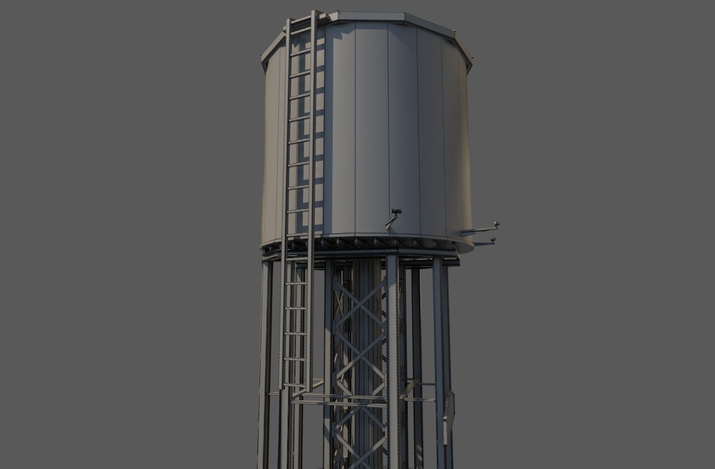 Water tower full free 3D model | CGTrader