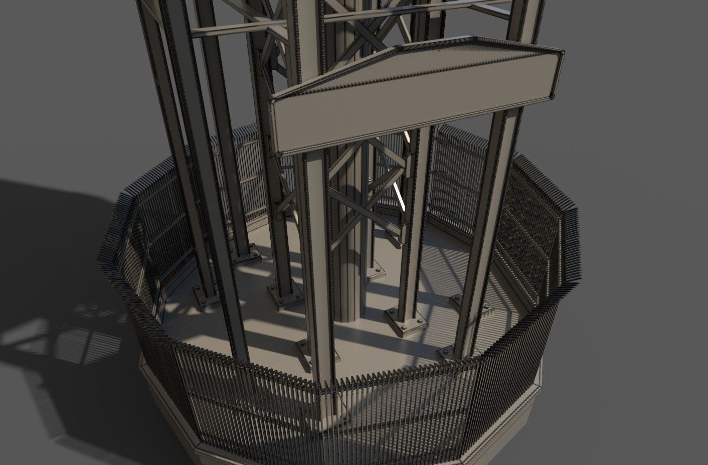 Water tower full free 3D model | CGTrader