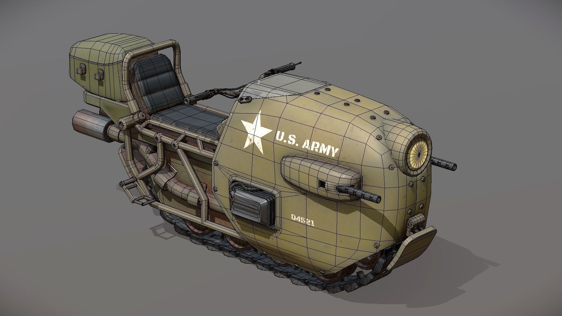 3D model WW2 Tracked Motorcycle VR / AR / low-poly | CGTrader