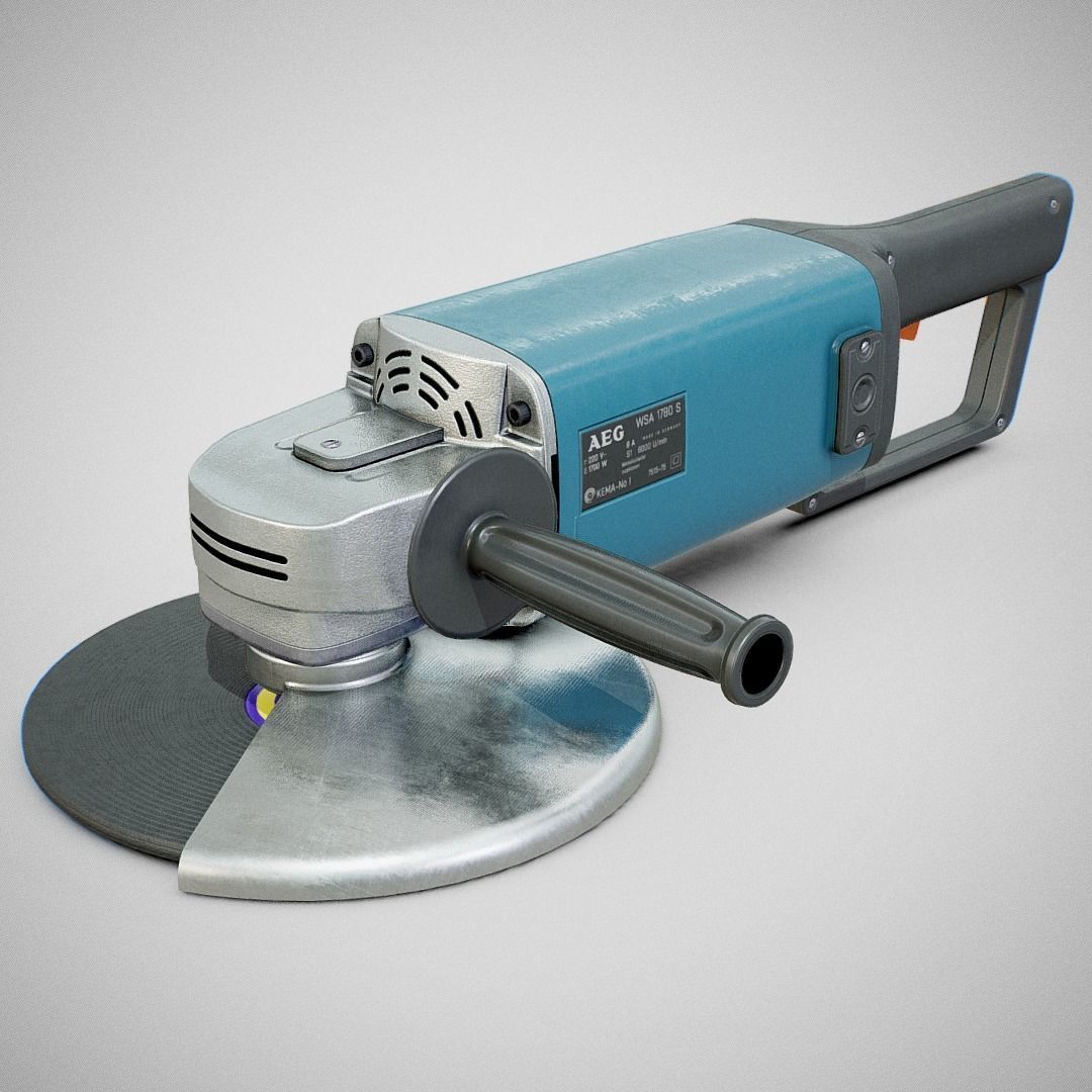 3D model Angle Grinder - AEG WSA 1780S VR / AR / low-poly | CGTrader