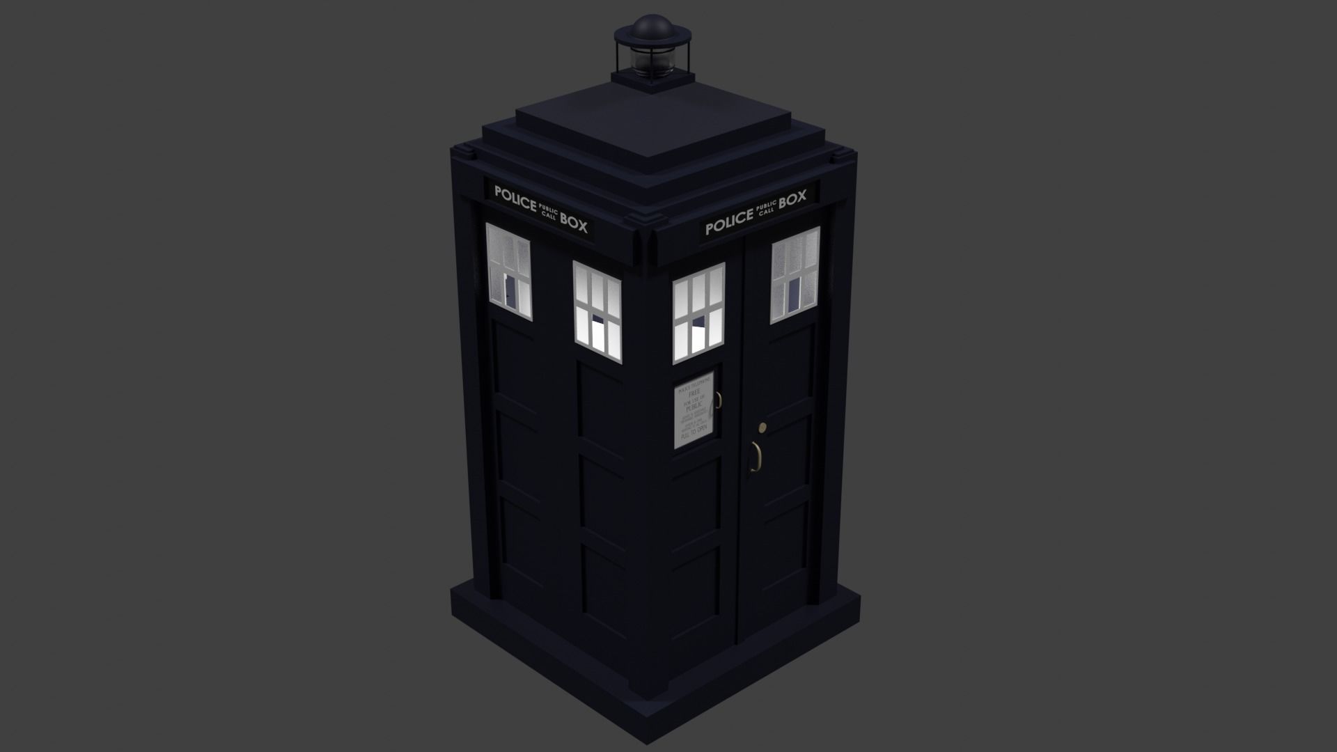 3D model Metropolitan Police Box The Tardis VR / AR / low-poly | CGTrader