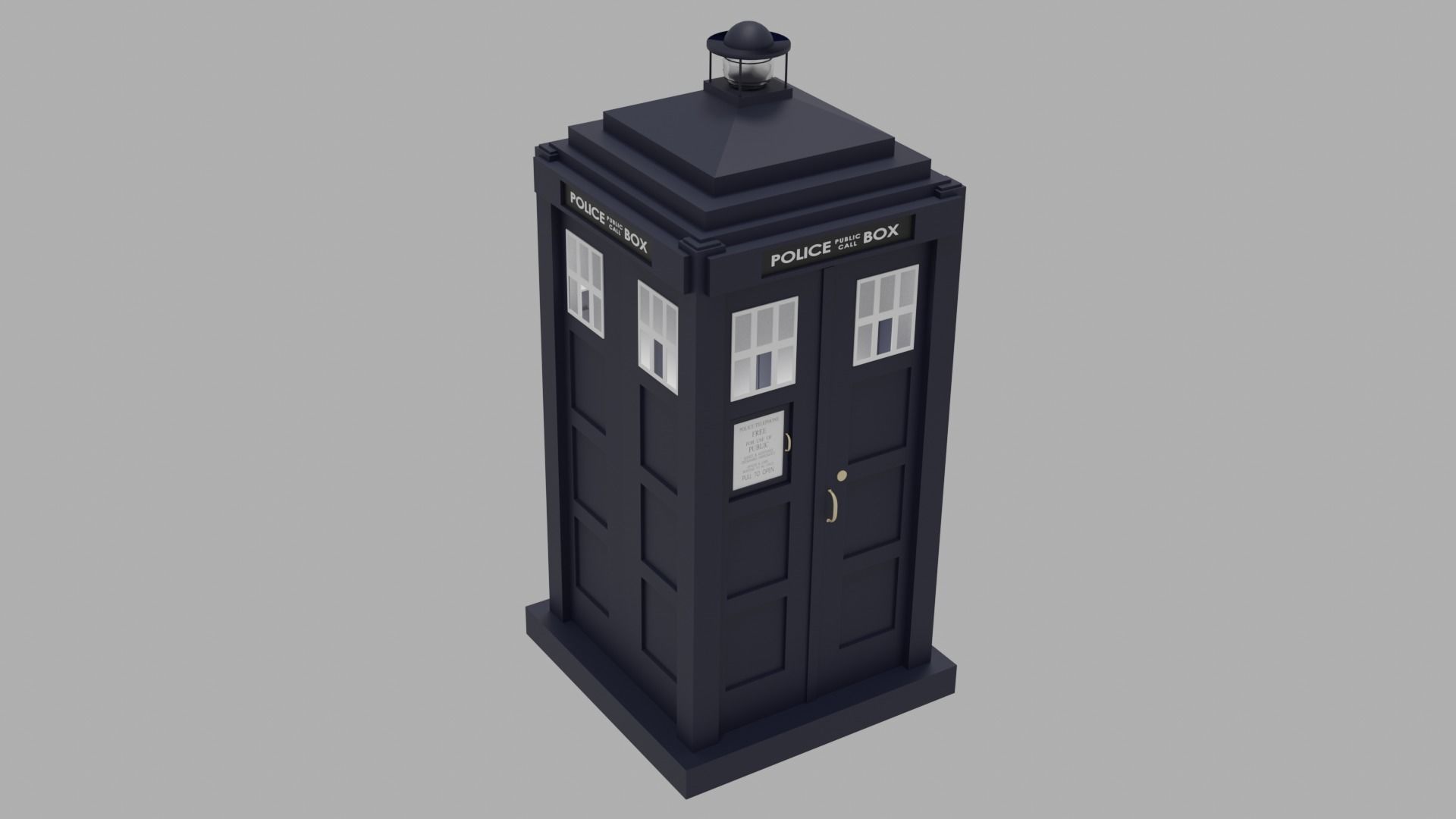 3D model Metropolitan Police Box The Tardis VR / AR / low-poly | CGTrader