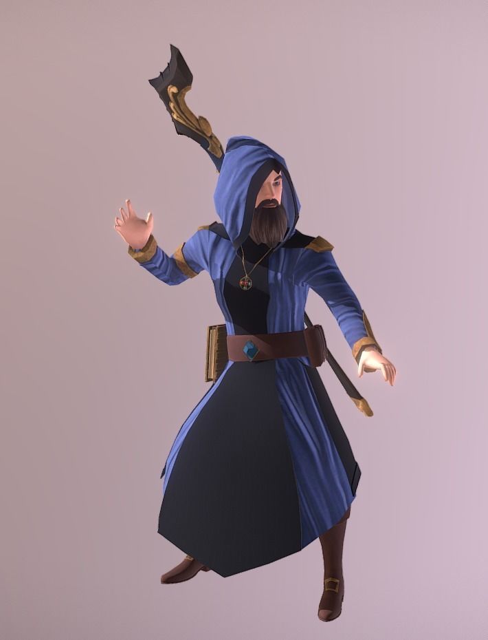 Animated Wizard Character Model 3D model animated rigged | CGTrader