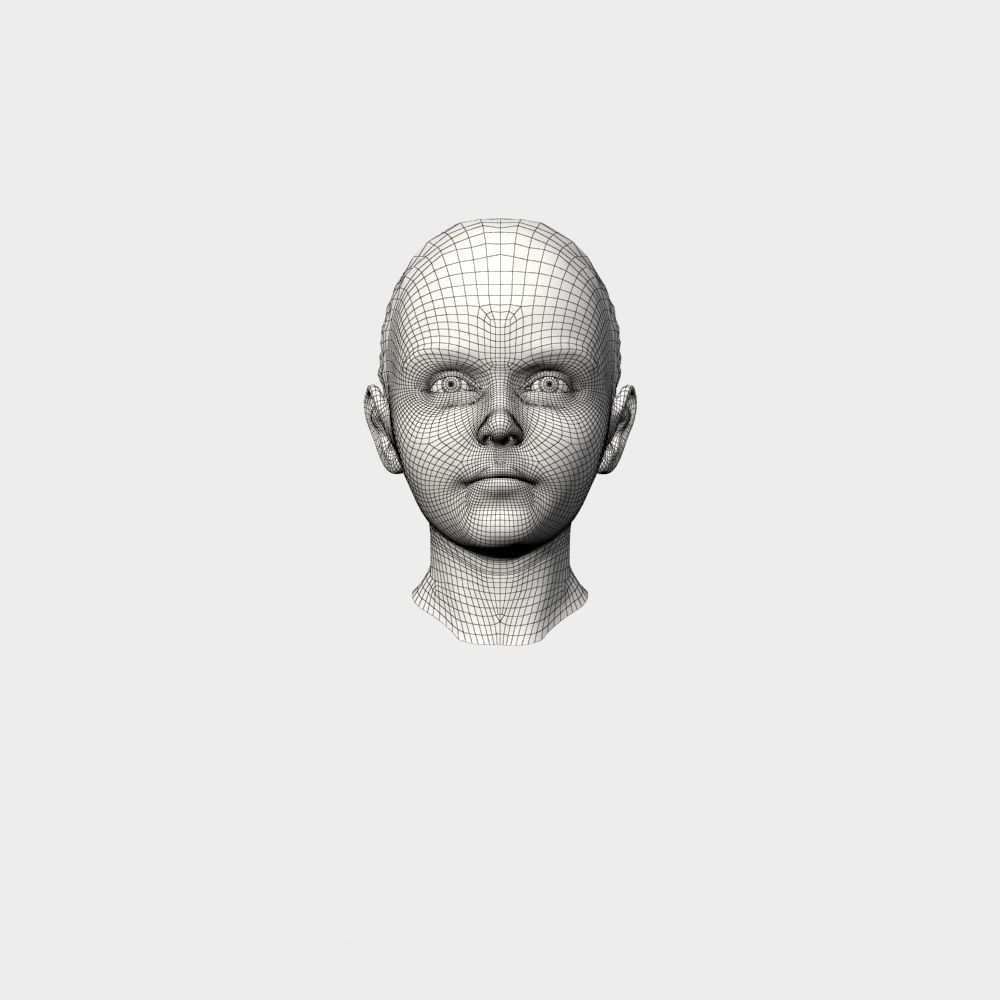 Baby head 02 3D model | CGTrader