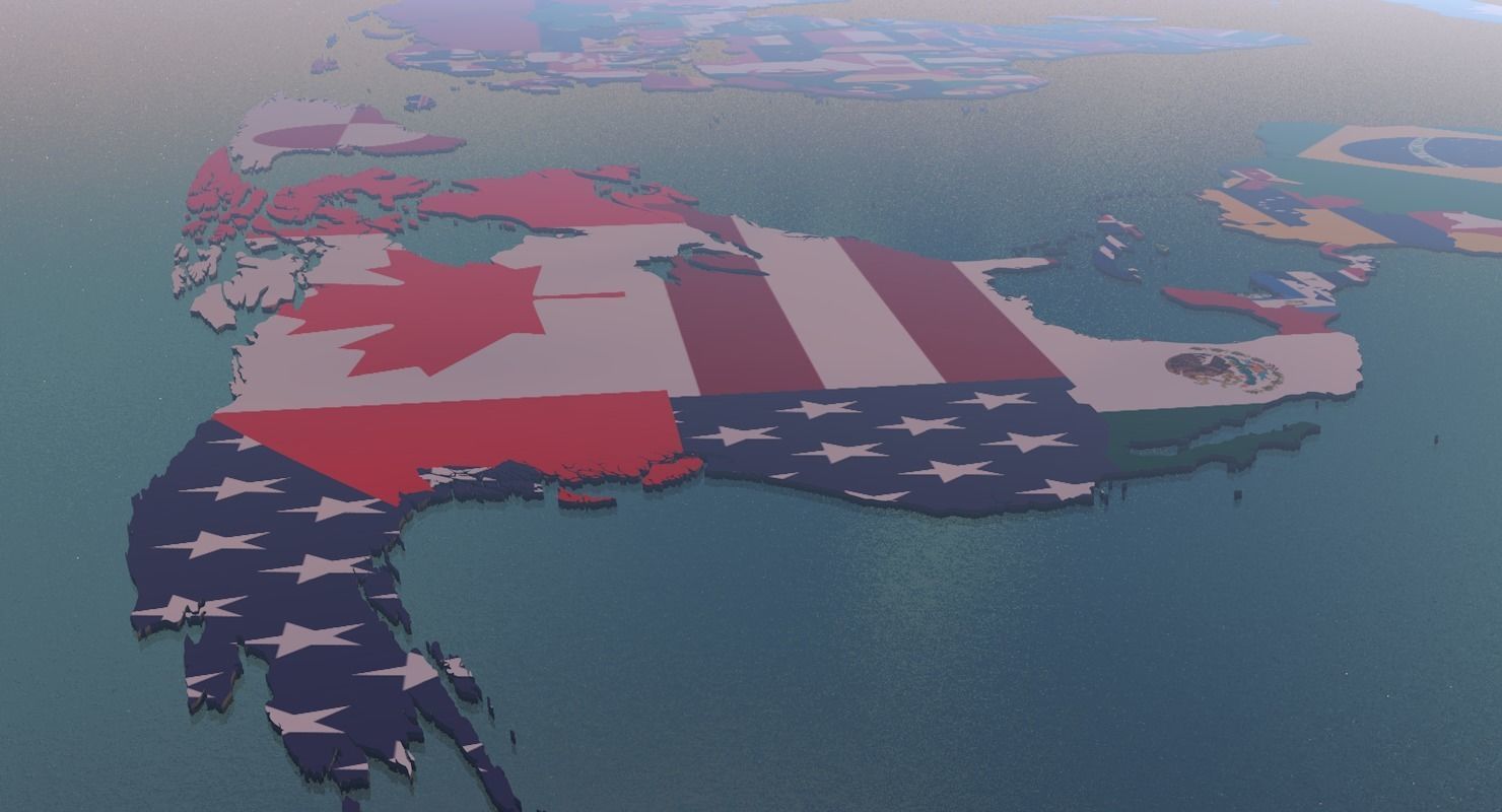 3D Political World Map 3D model animated | CGTrader