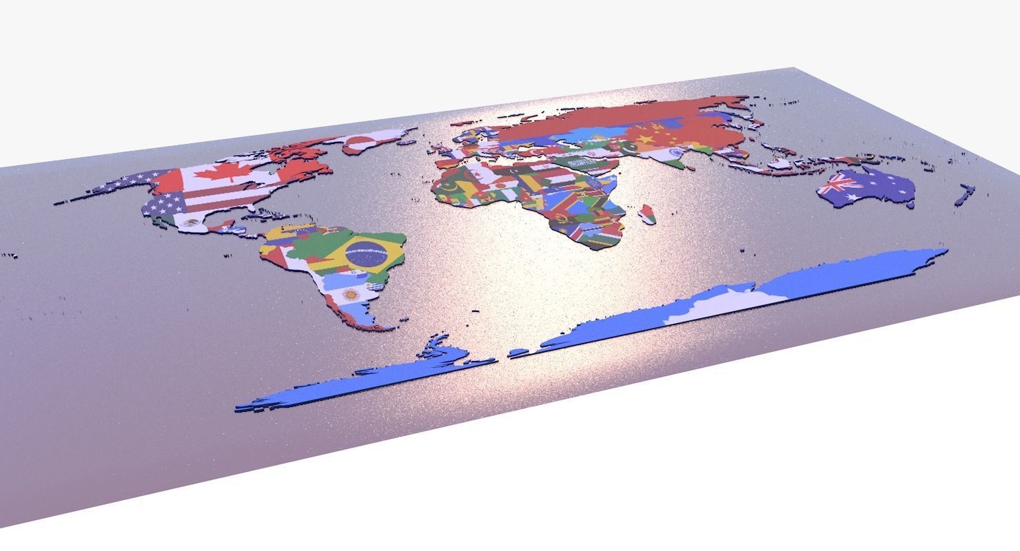 3D Political World Map 3D model animated | CGTrader