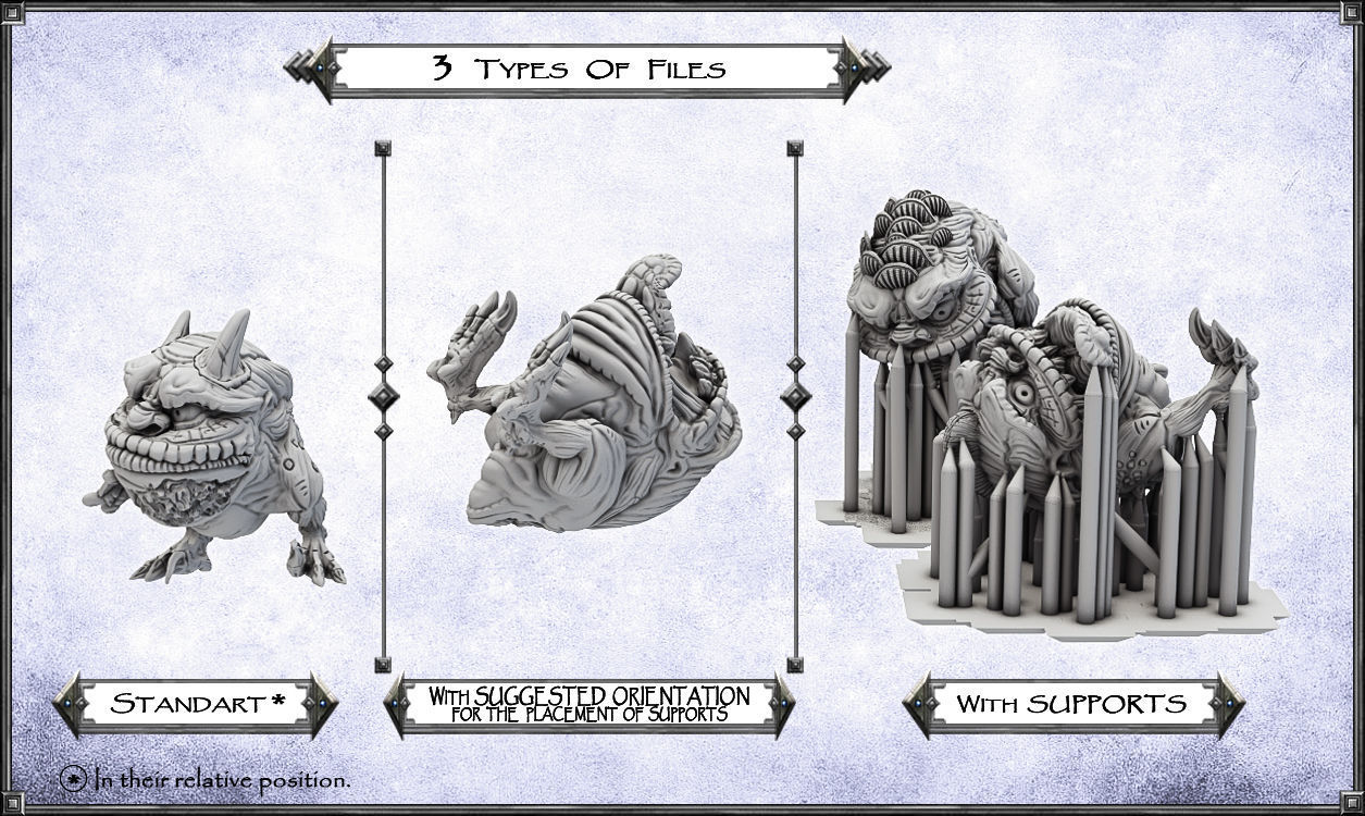 Wild Orc Squigs Herd -UNIT- 28mm Miniatures 3D model 3D printable ...