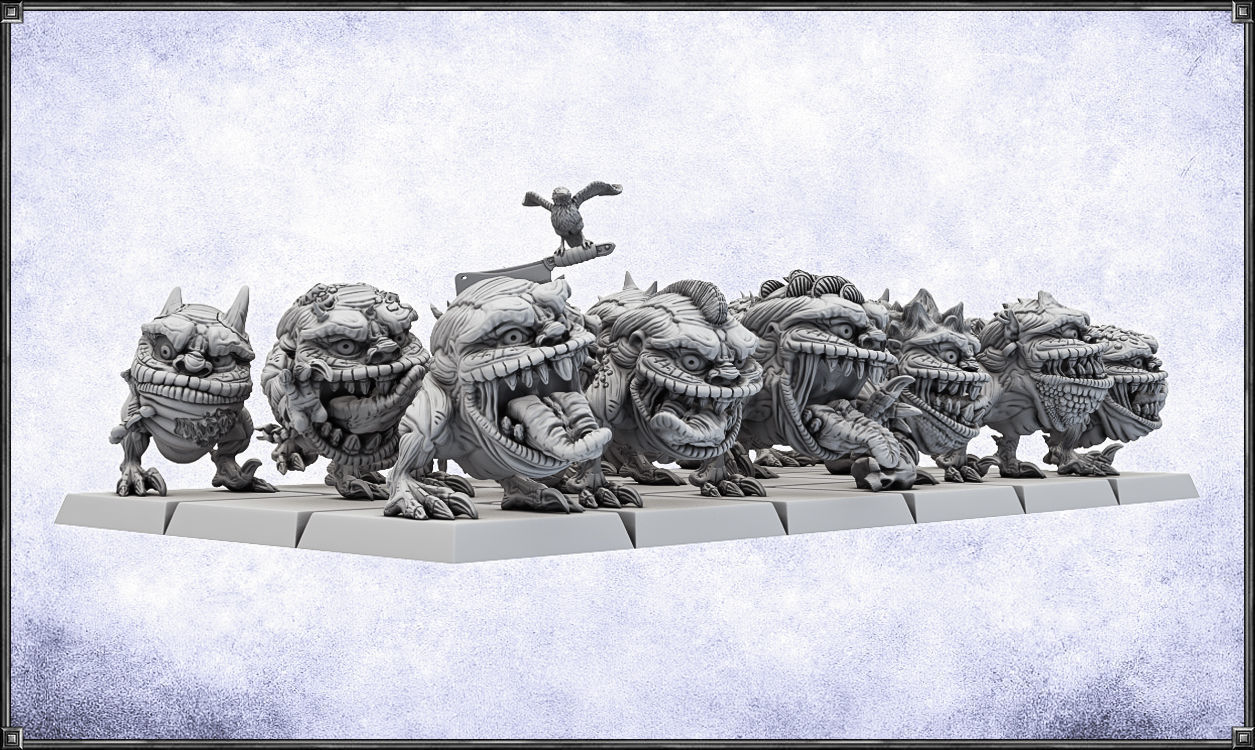 Wild Orc Squigs Herd -UNIT- 28mm Miniatures 3D model 3D printable ...