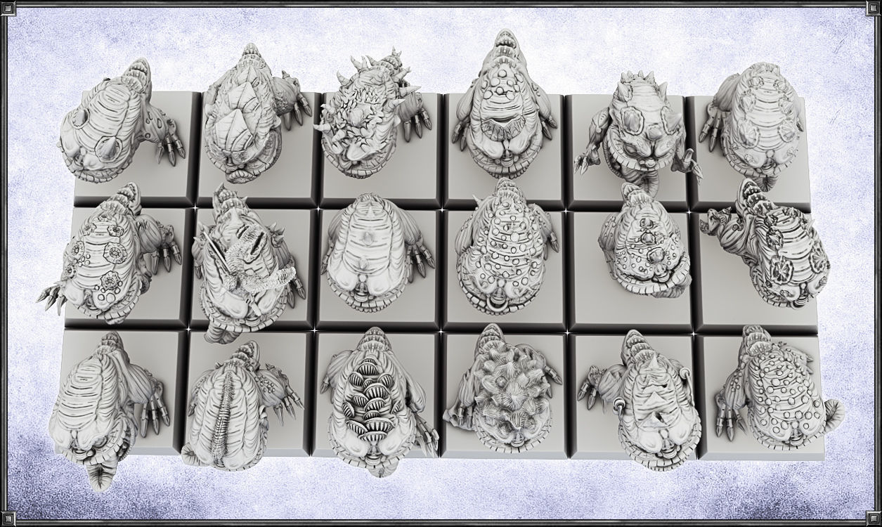 Wild Orc Squigs Herd -UNIT- 28mm Miniatures 3D model 3D printable ...