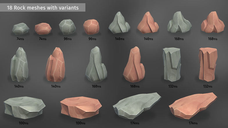 3D model Environment Asset Kit VR / AR / low-poly | CGTrader